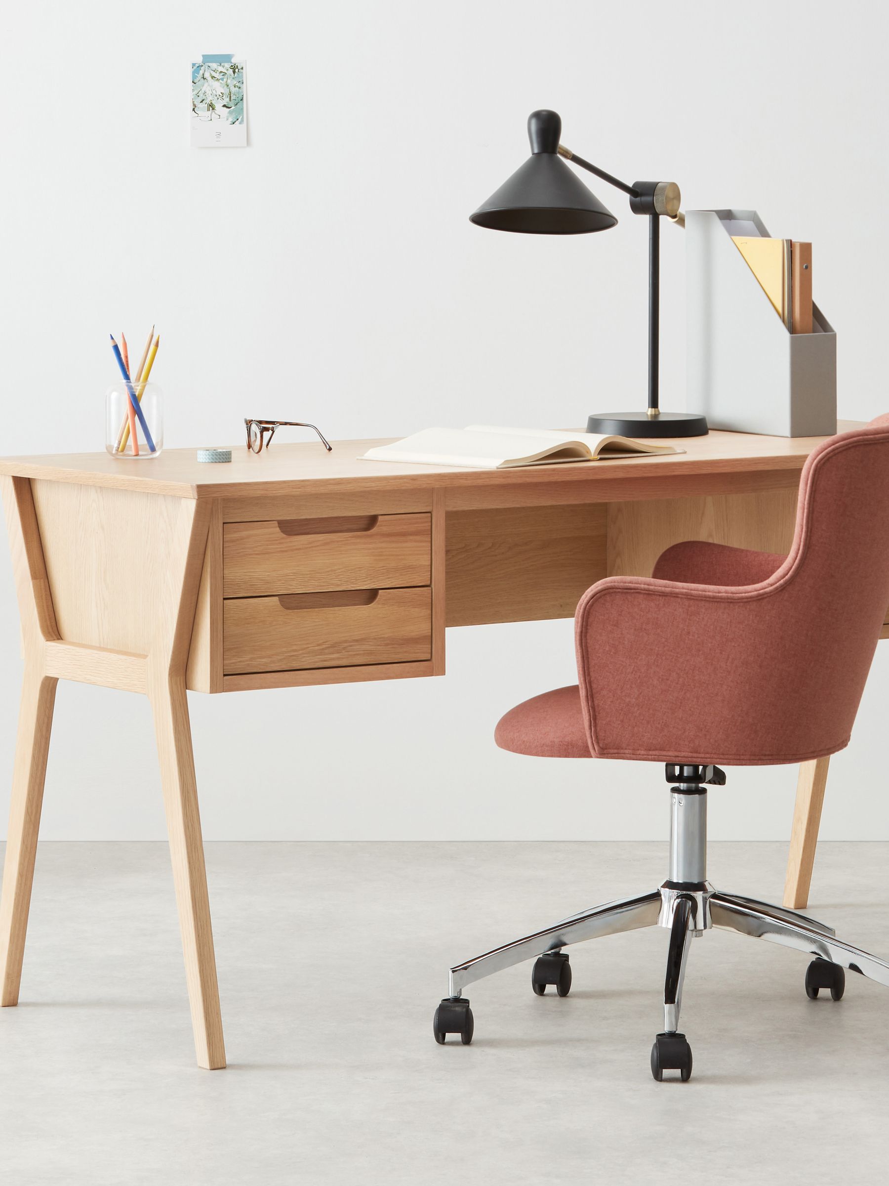Buy MADE.COM Oak Jenson Desk from the Next UK online shop