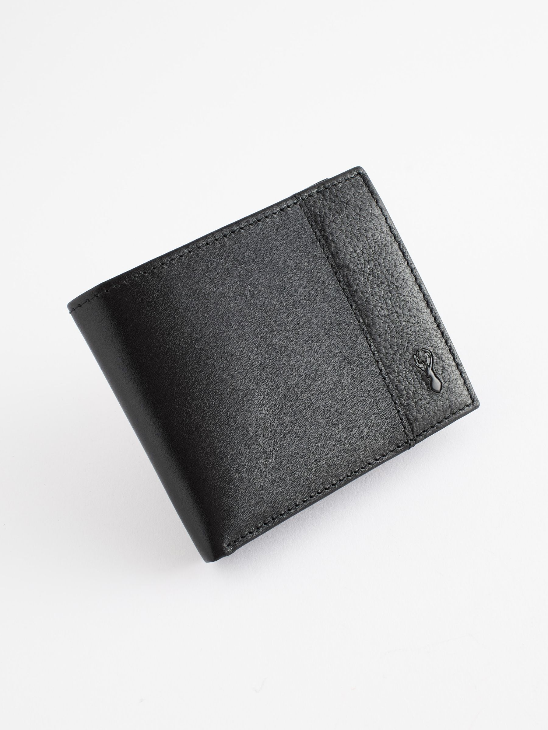Buy Black Leather Stag Badge Wallet from the Next UK online shop