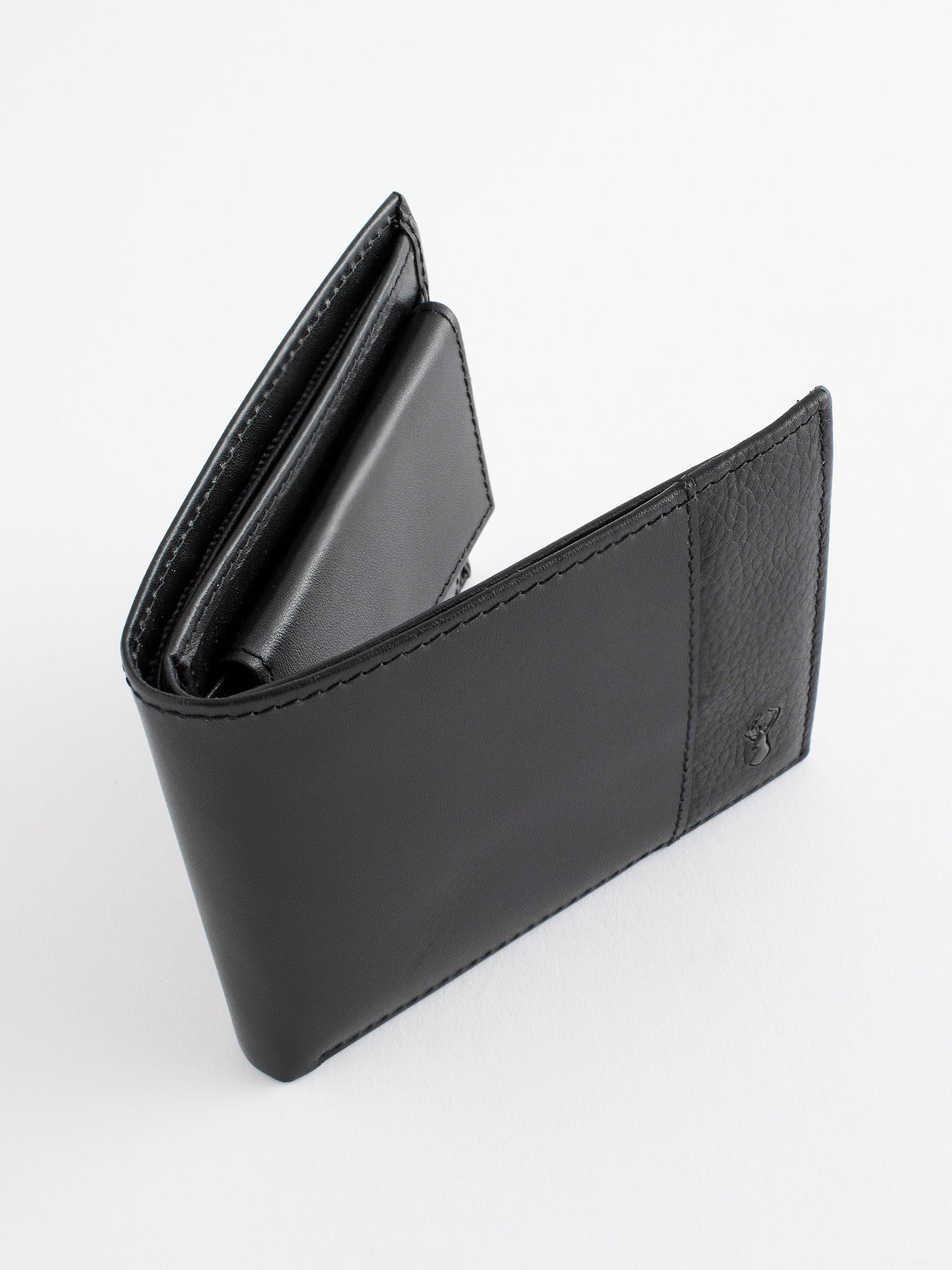 Buy Black Leather Stag Badge Wallet from the Next UK online shop