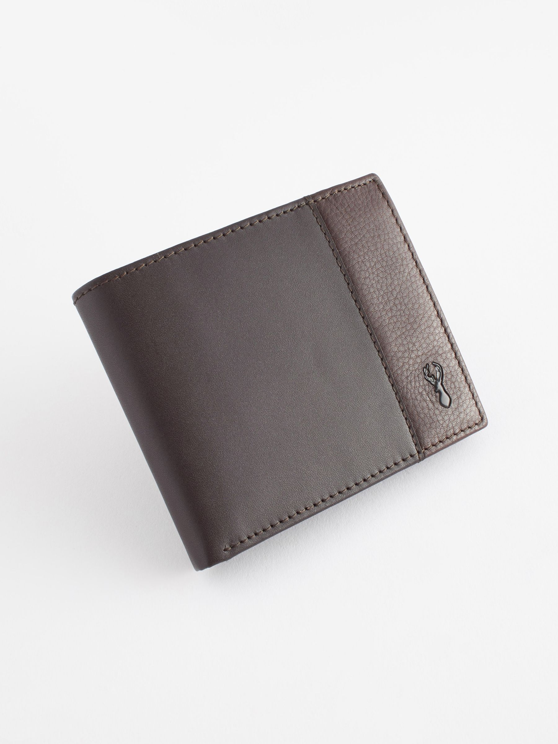 Buy Brown Leather Stag Badge Wallet from the Next UK online shop