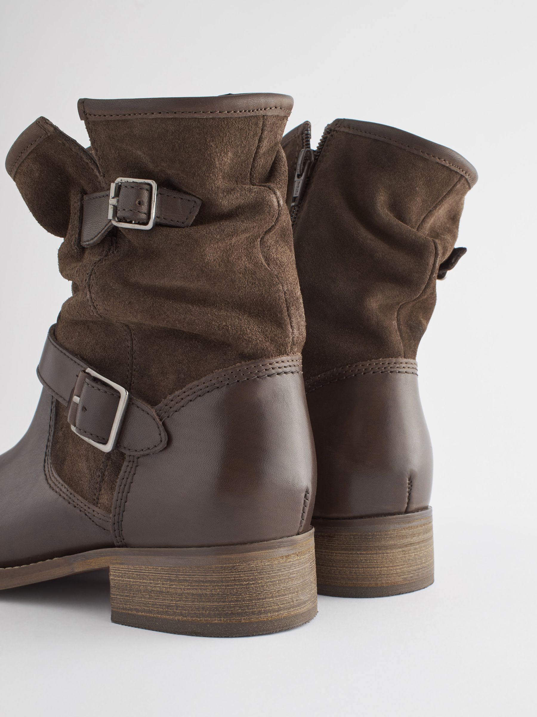 Buy Brown Standard/Wide Fit Forever Comfort® Leather Slouch Ankle Boots ...