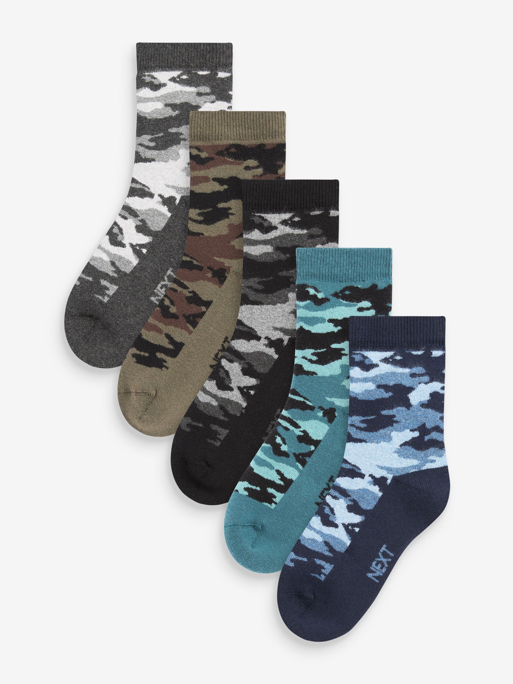 Buy Camouflage Warm Thermal Rich Socks 5 Pack from the Next UK online shop