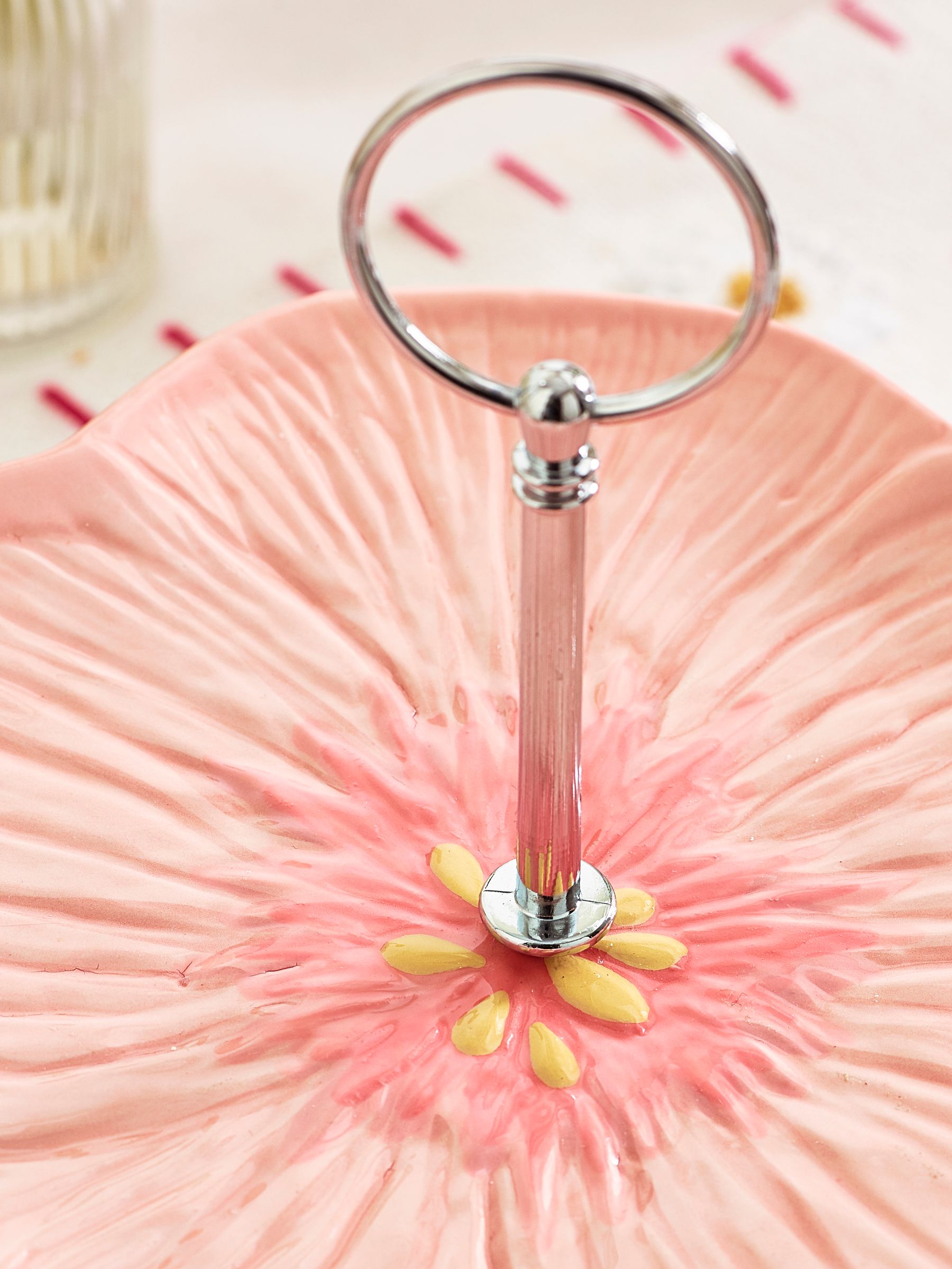 Buy Pink Two Tier Flower Cake Stand from Next Australia