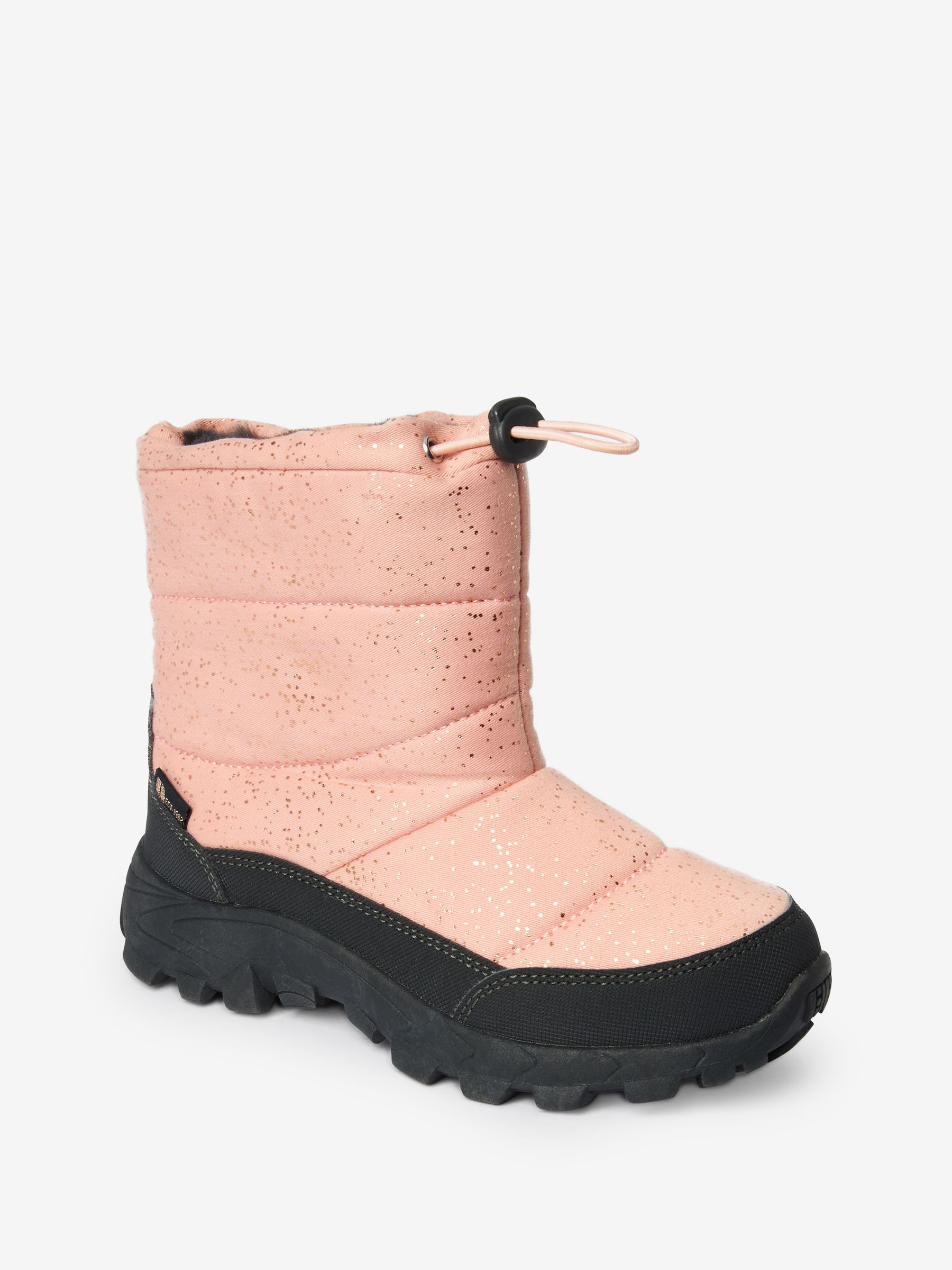 Buy Pink Shimmer Waterproof Warm Faux Fur Lined Snow Boots from the ...