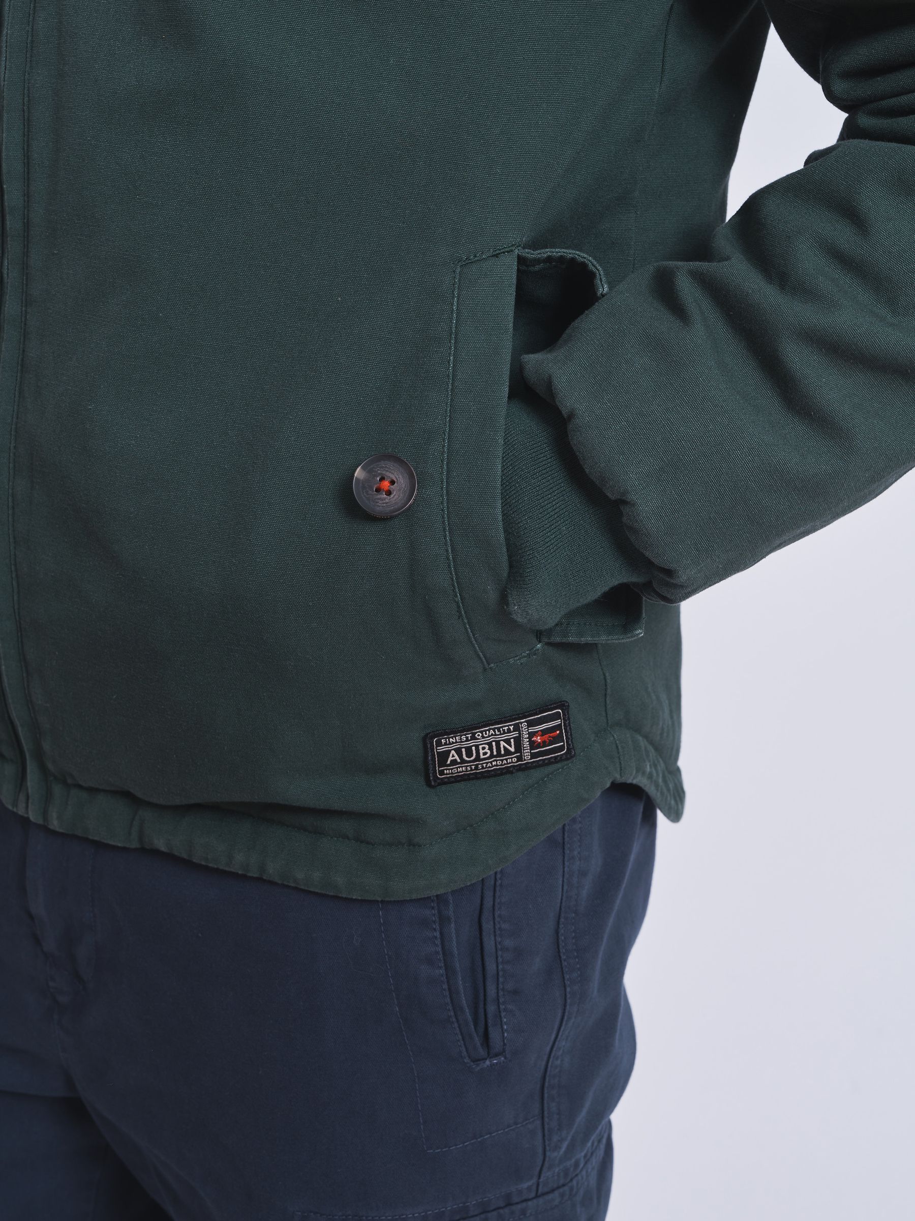 Buy Aubin Green Dunstable Cotton Bomber Jacket from the Next UK online shop