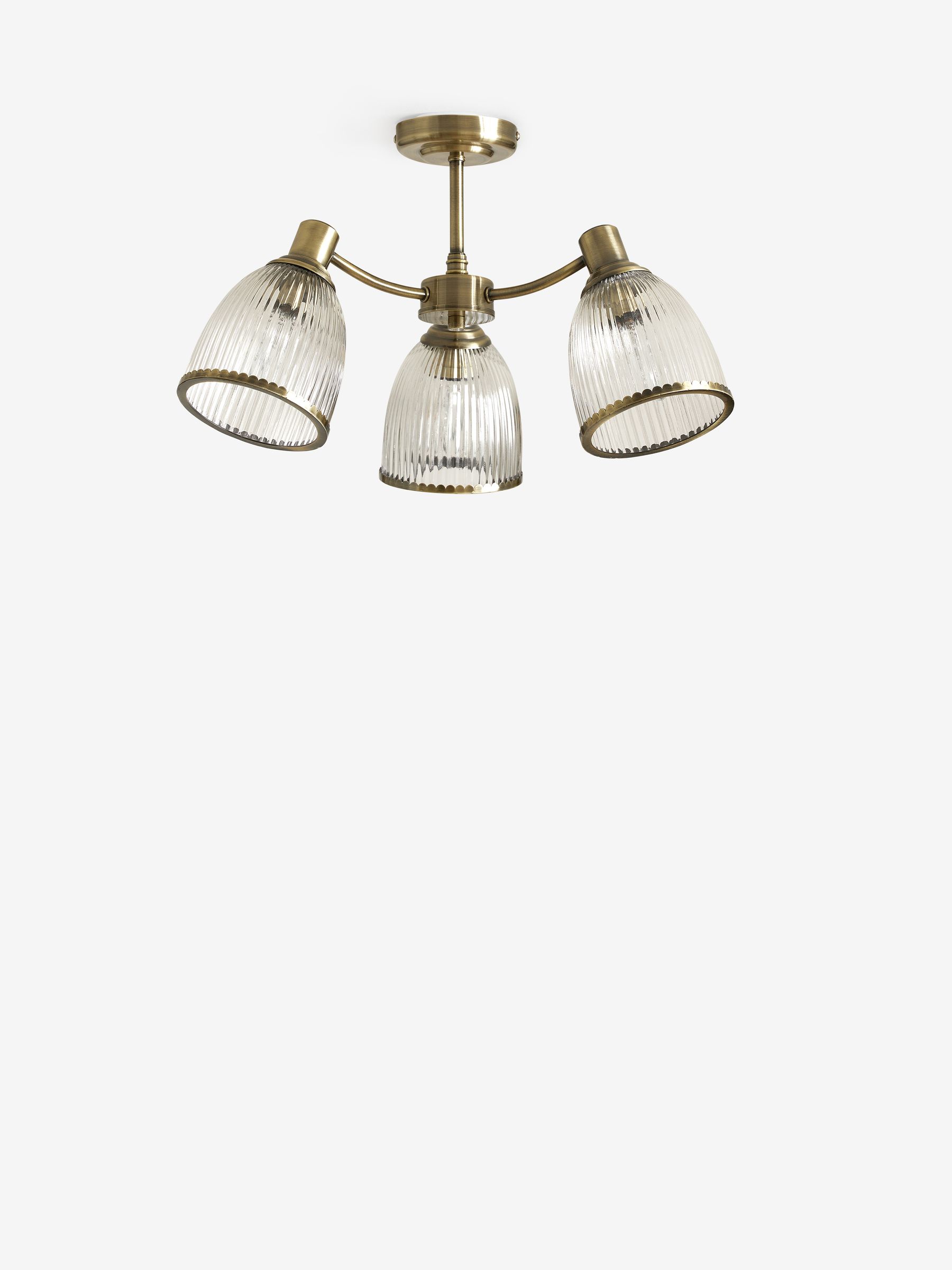 Buy Brass Willow 3 Light Flush Fitting Ceiling Light from the Next UK ...