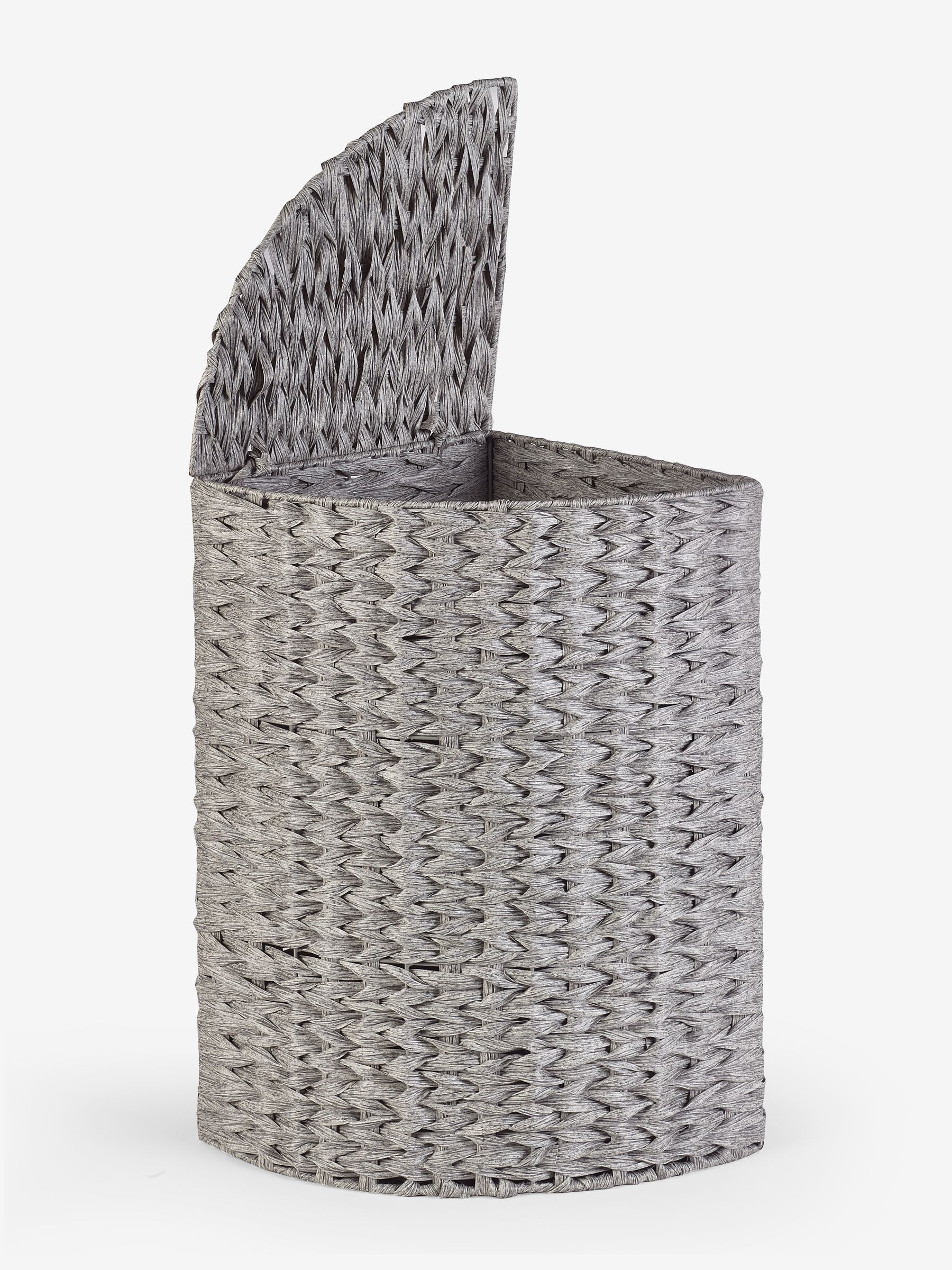 Buy Grey Hepworth Wicker Corner Hamper Laundry from the Next UK online shop