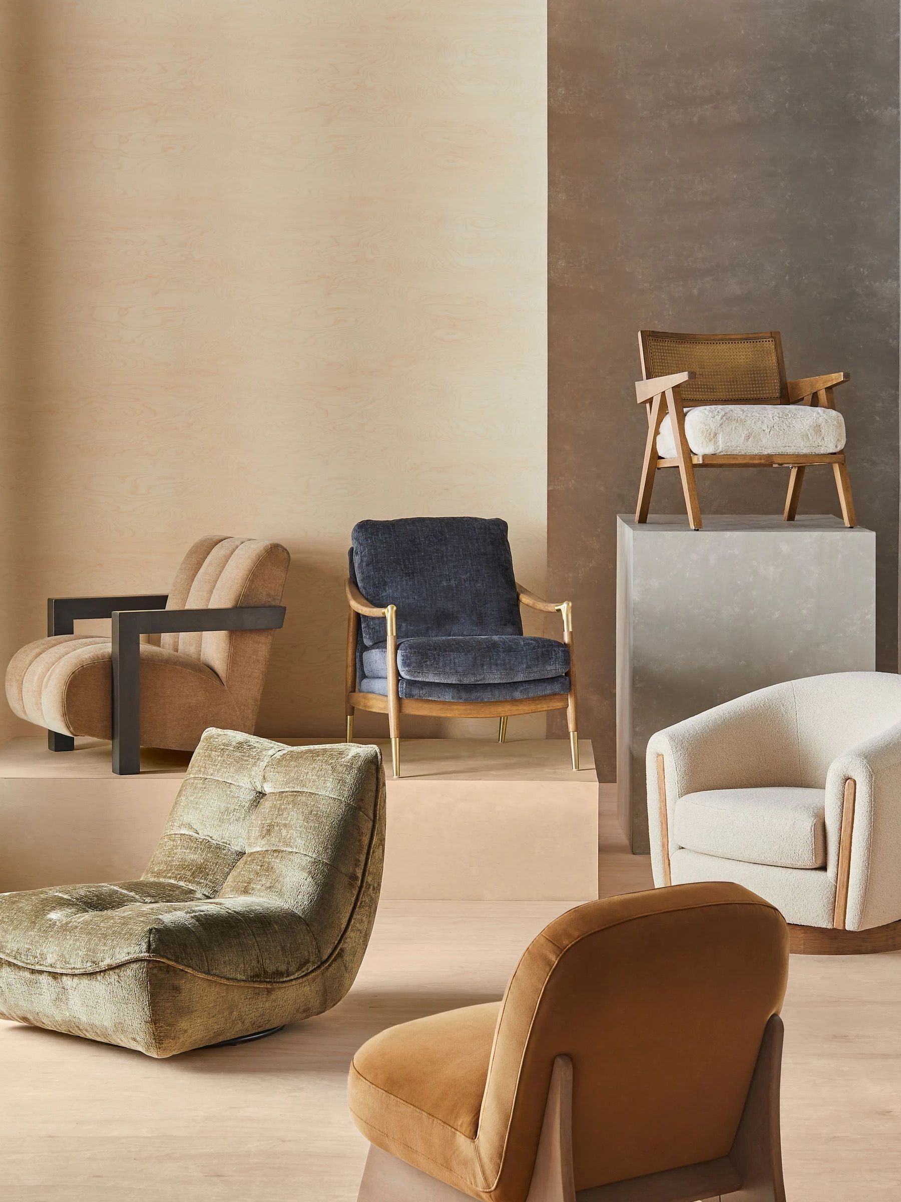 Buy Plush Chenille Moss Green Lucca Swivel Accent Chair from Next Ireland