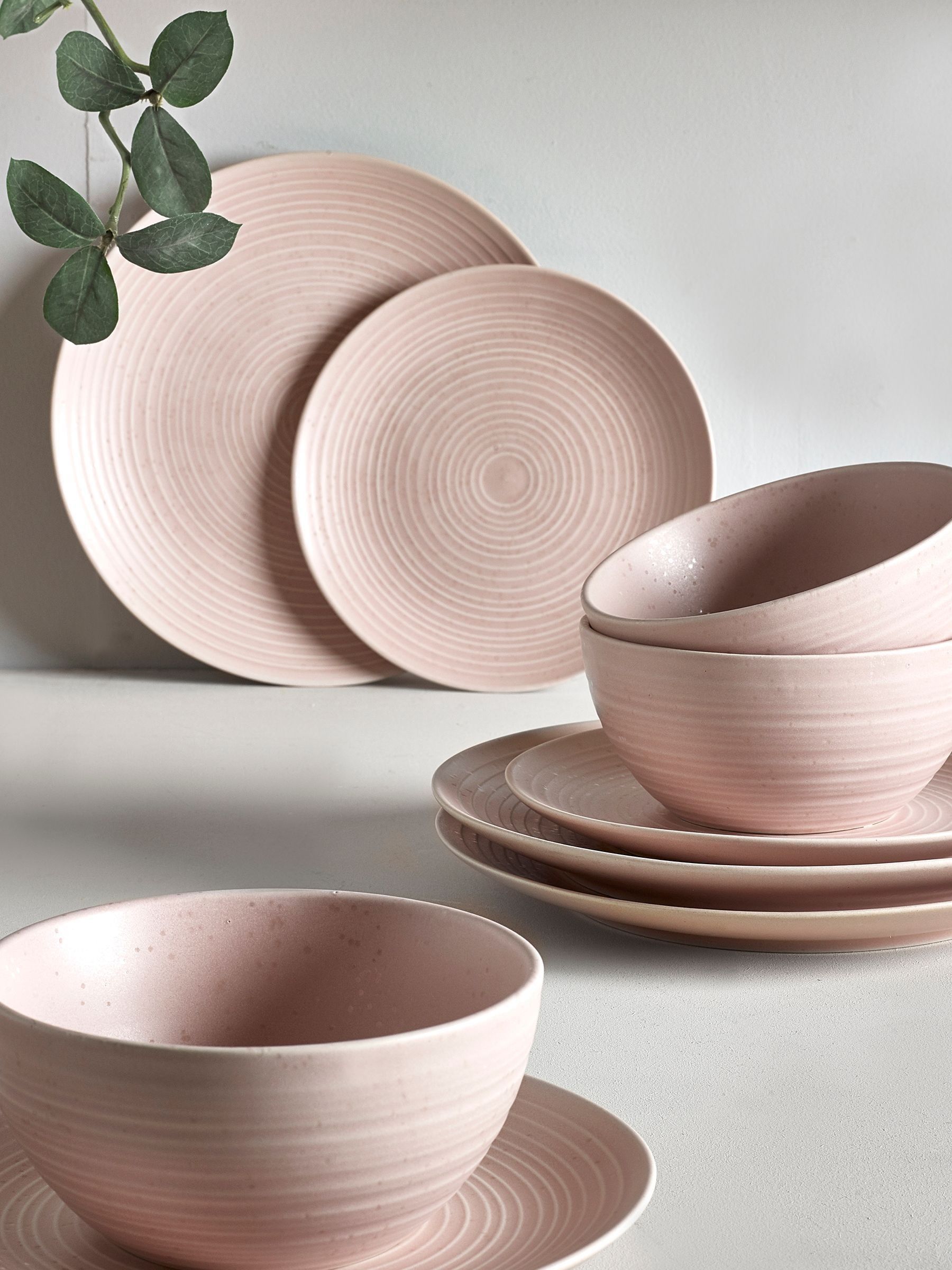 Buy 12 Piece Pink Bronx Dinner Set from the Next UK online shop