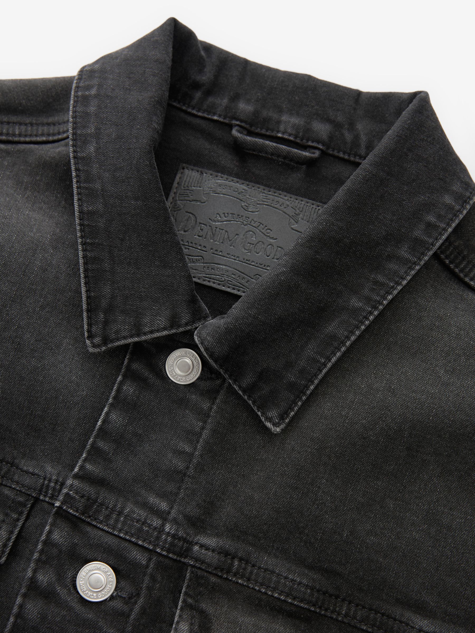 Buy Black Denim Jacket from Next Saudi Arabia