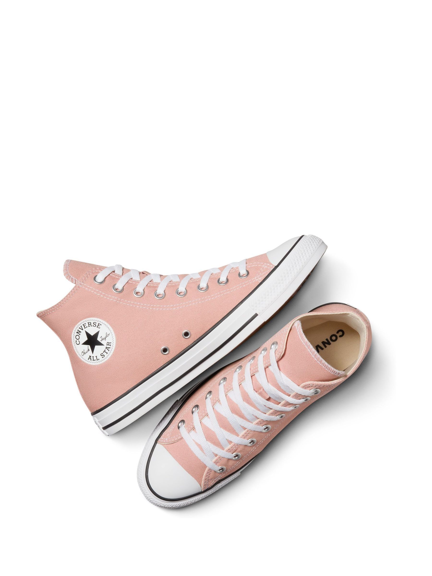 Buy Converse Light Pink Chuck Taylor All Star High Trainers from the ...