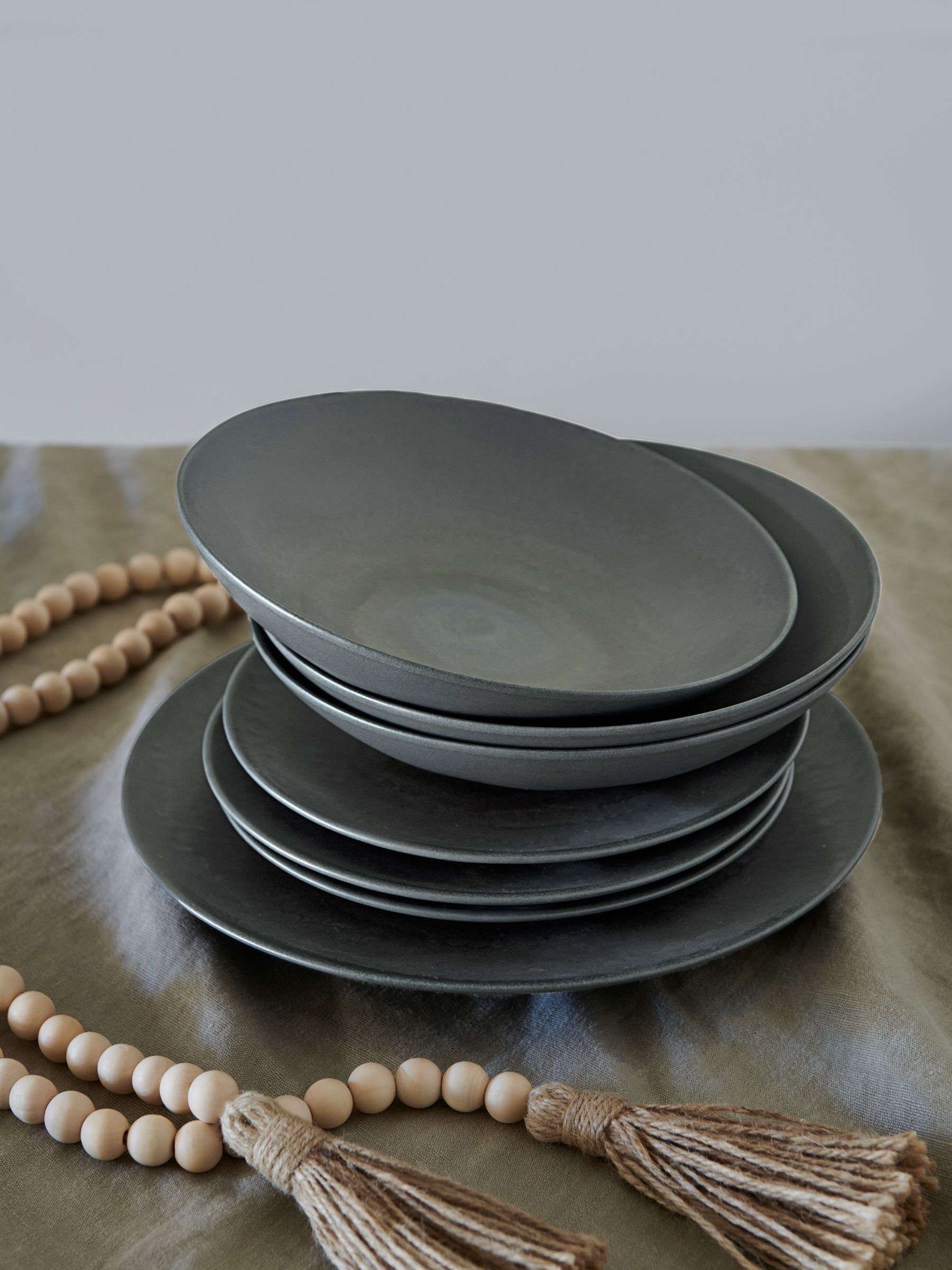 Buy French Connection 12 Piece Black Zinc Dinner Set from the Next UK ...