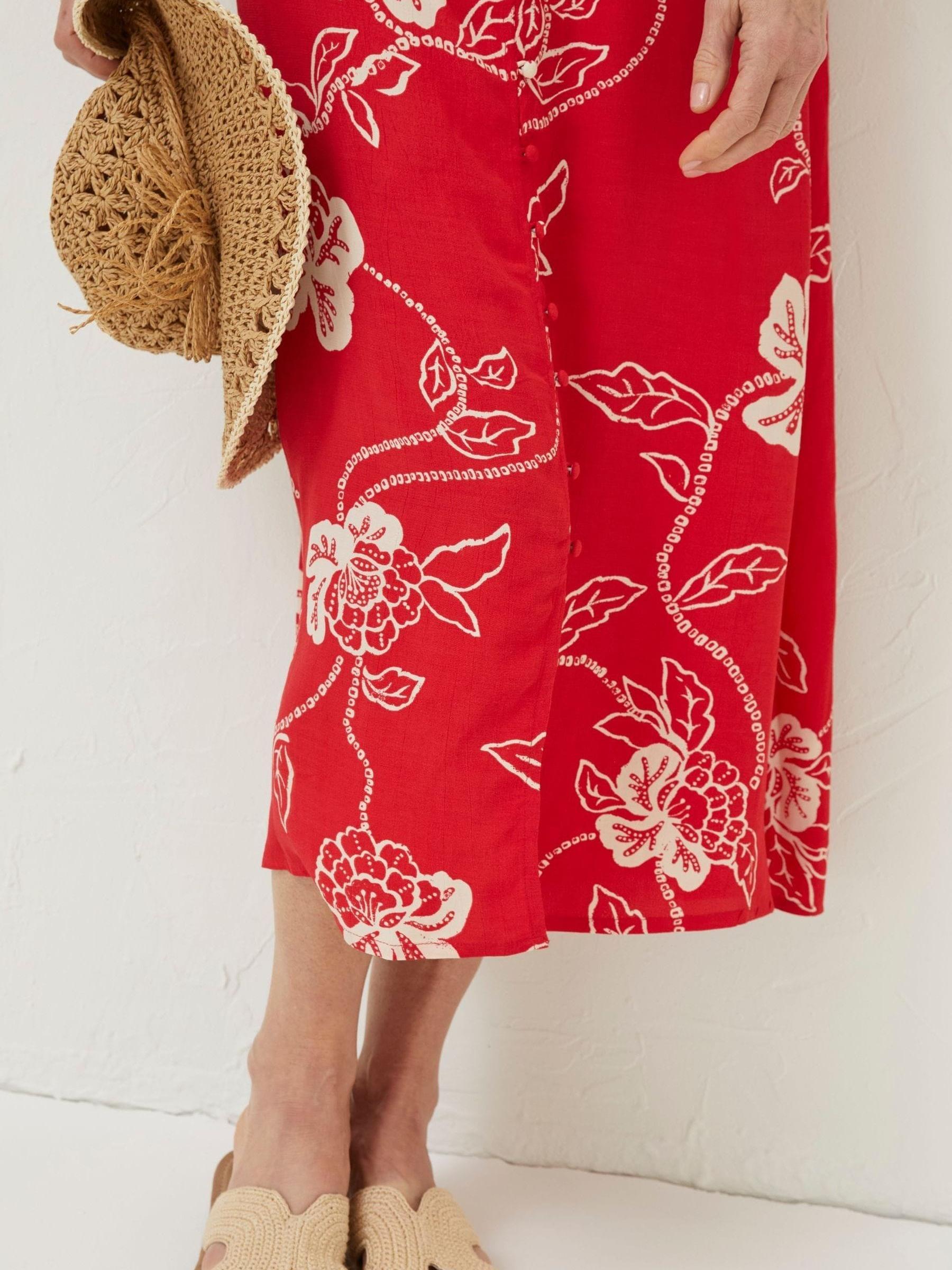 Buy FatFace Red Ariel Batik Midi Dress from the Next UK online shop
