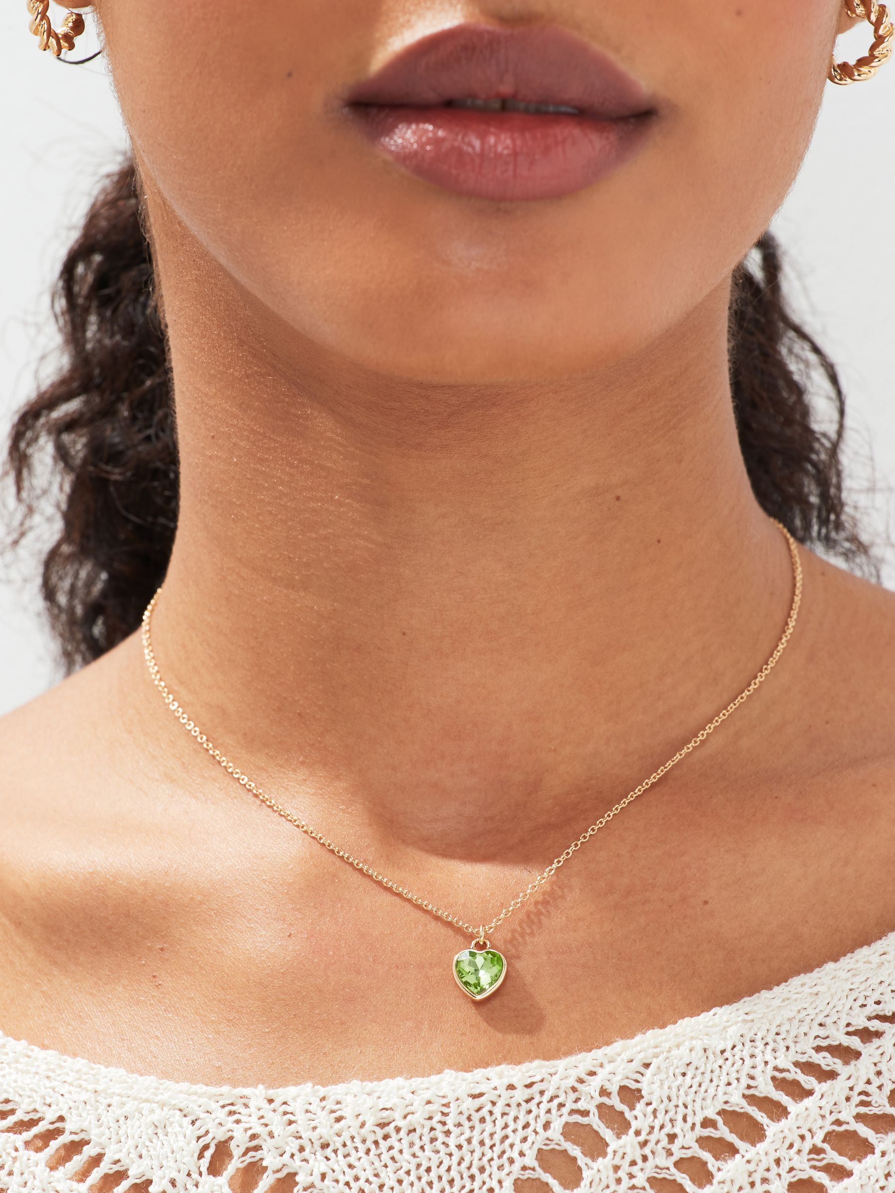 Buy Gold Tone Heart Birthstone Necklace from the Next UK online shop