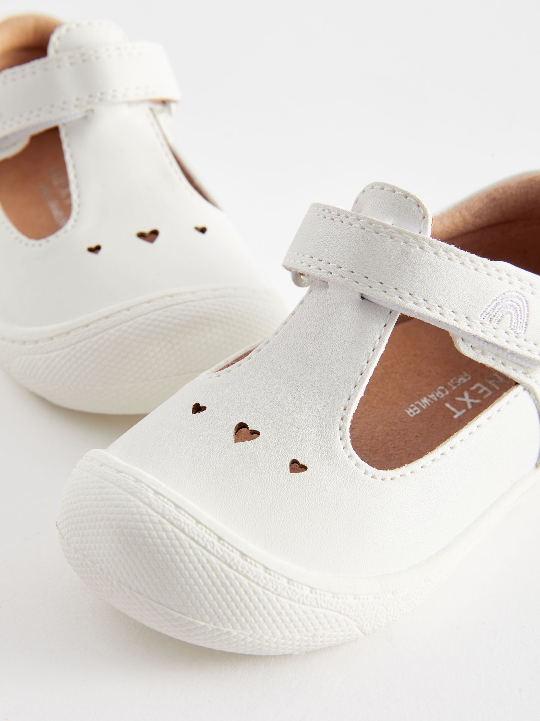 Buy White Standard Fit (F) Crawler T-Bar Shoes from the Next UK online shop