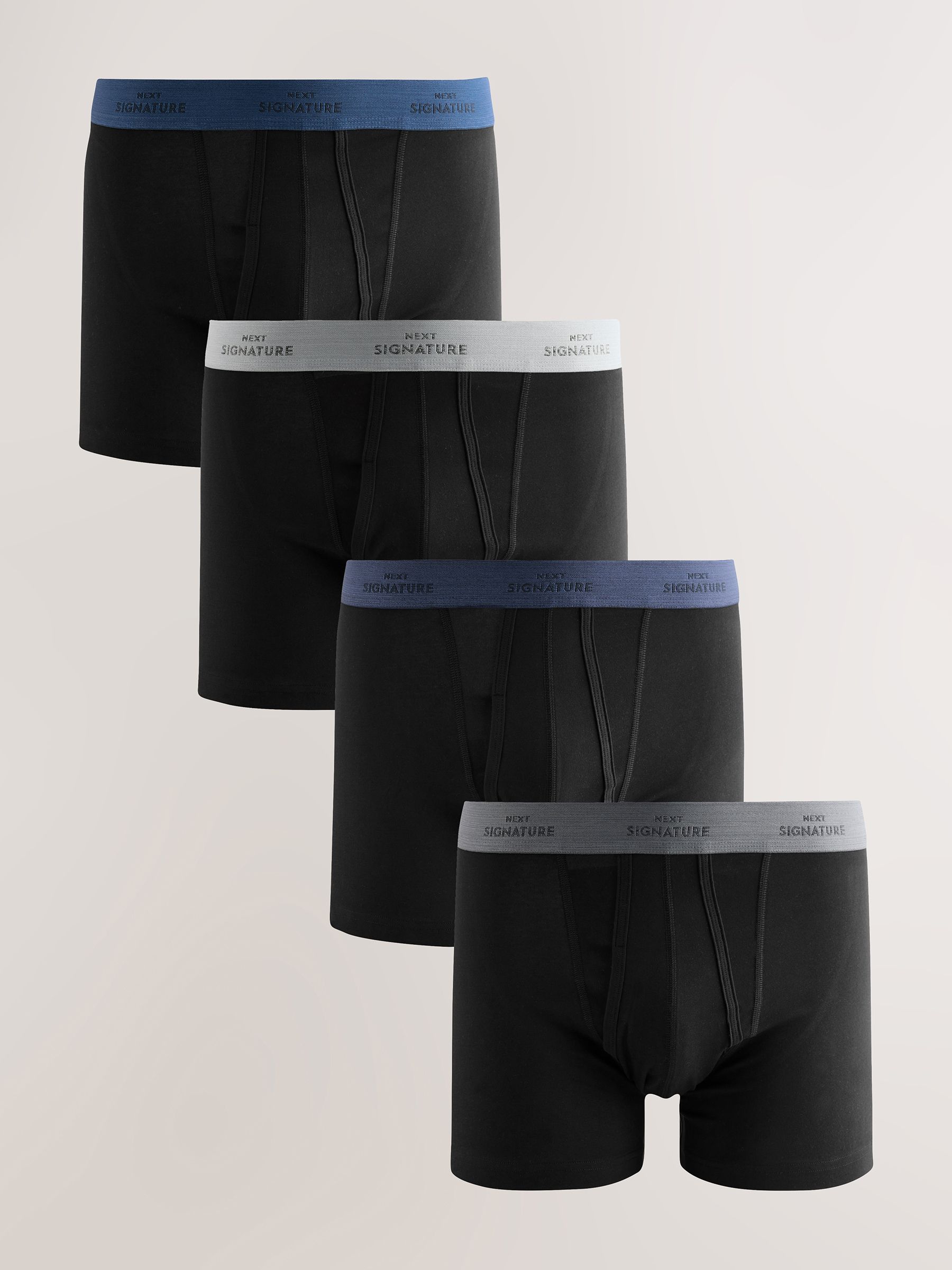 Buy Black Comfort Soft 4 pack Supima Cotton Signature A-Front Boxers ...