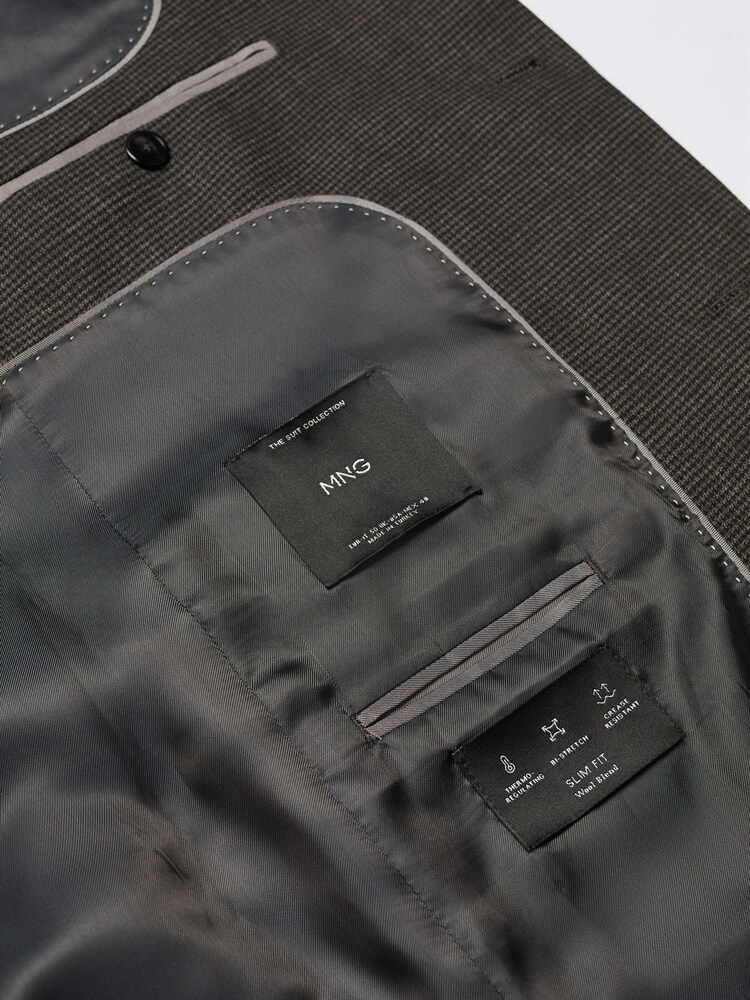 Buy Mango Grey Slim-Fit Wool Suit Jacket from the Next UK online shop