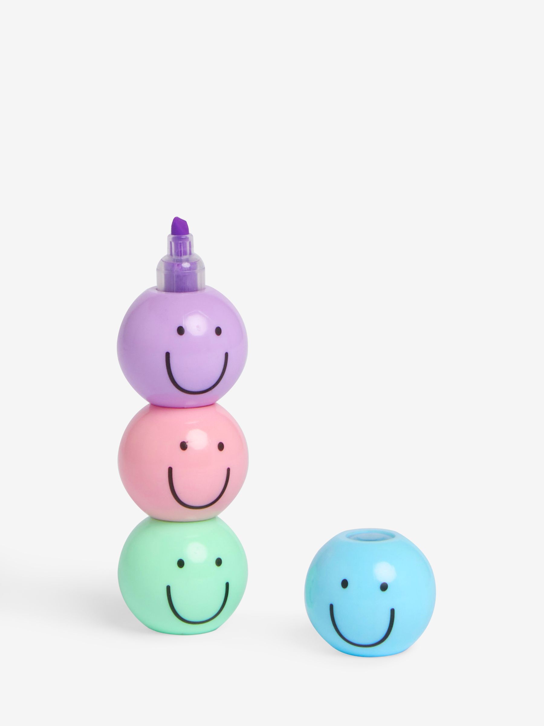 Buy Rainbow Smiley Faces Stacking Highlighter Pens from the Next UK ...