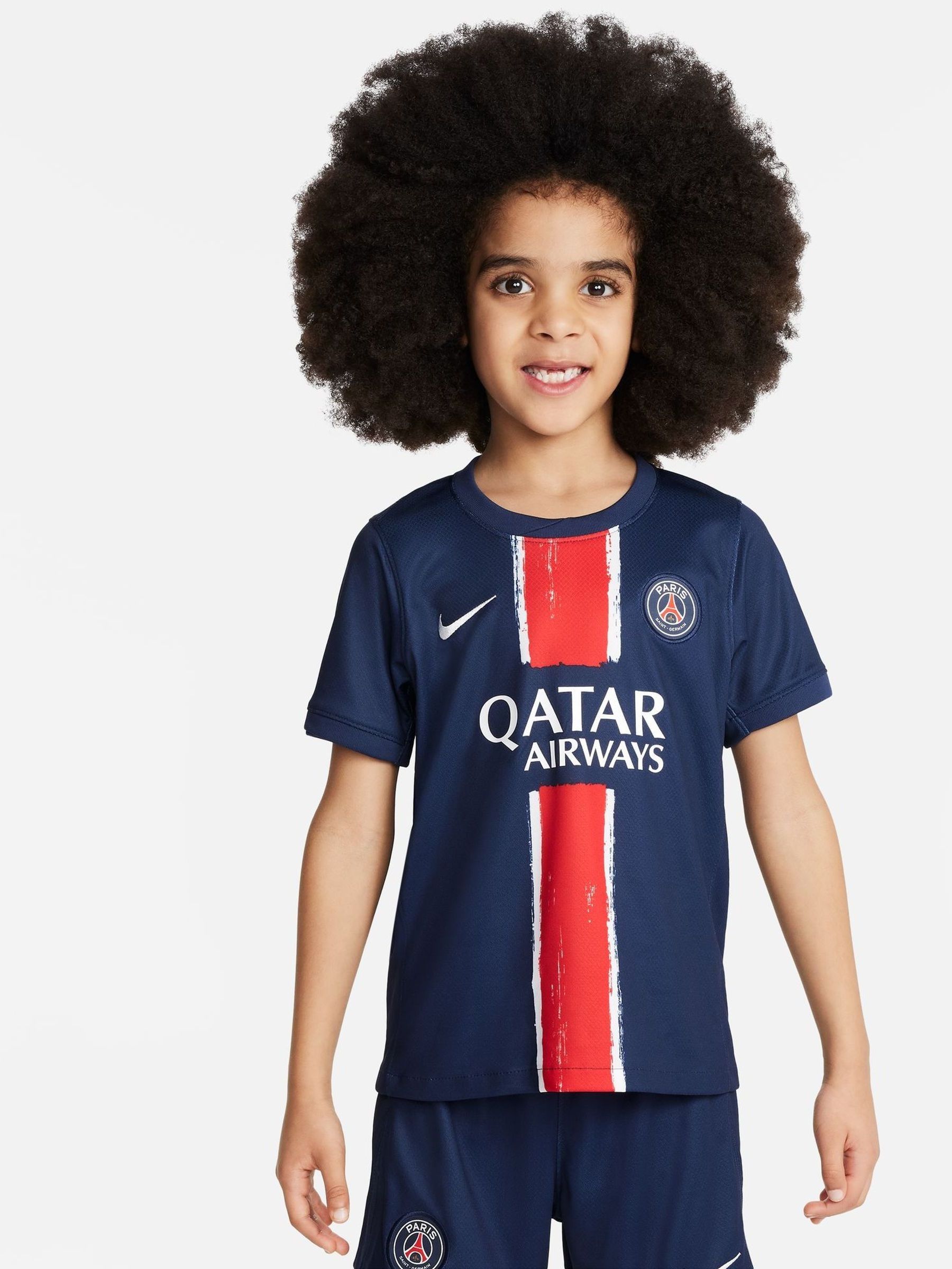 Buy Nike Blue Jr. PSG Home Stadium 3 Piece Football Kit from the Next ...