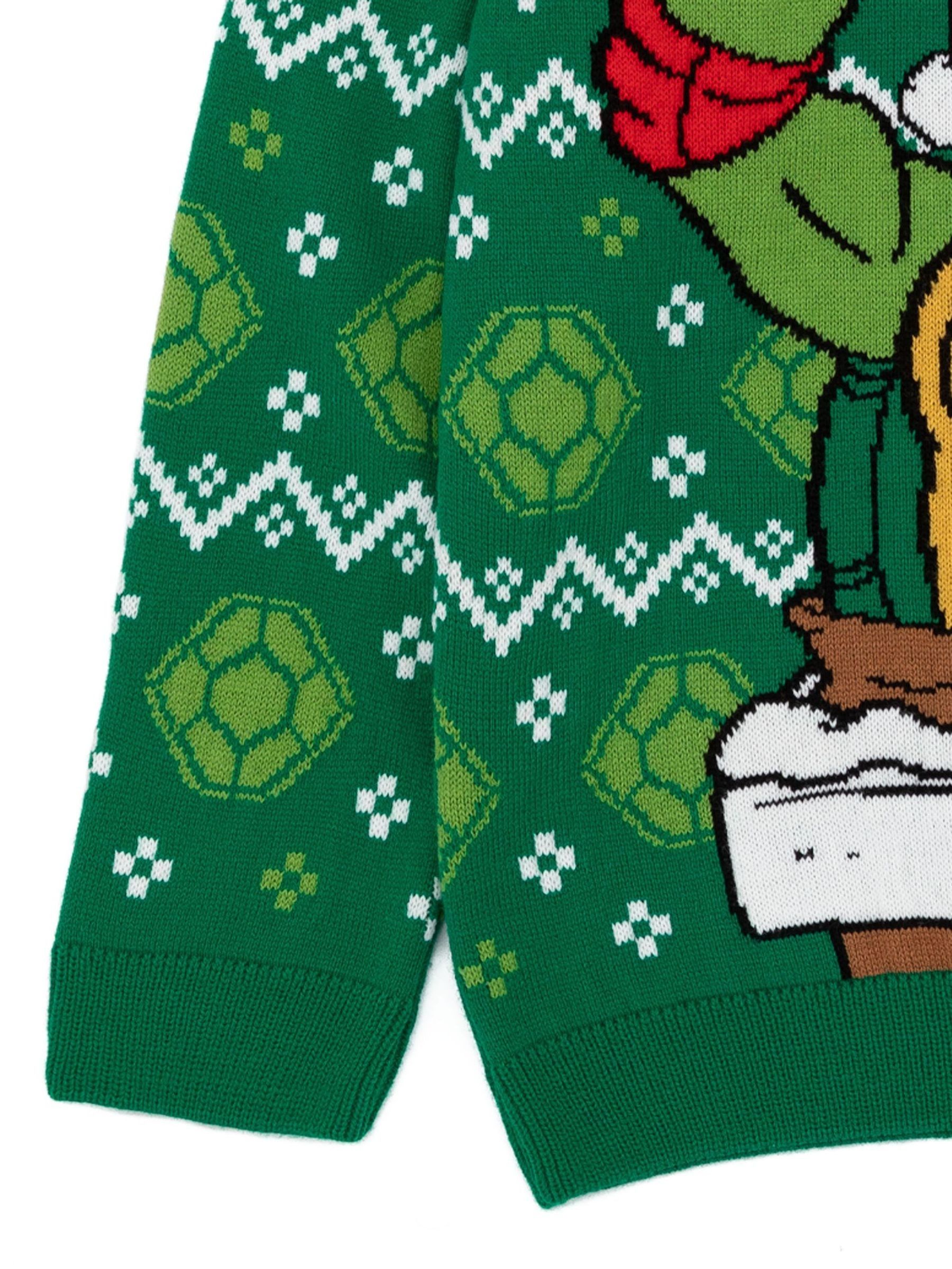 Buy Vanilla Underground Green Ninja Turtles Kids Christmas Jumper from ...