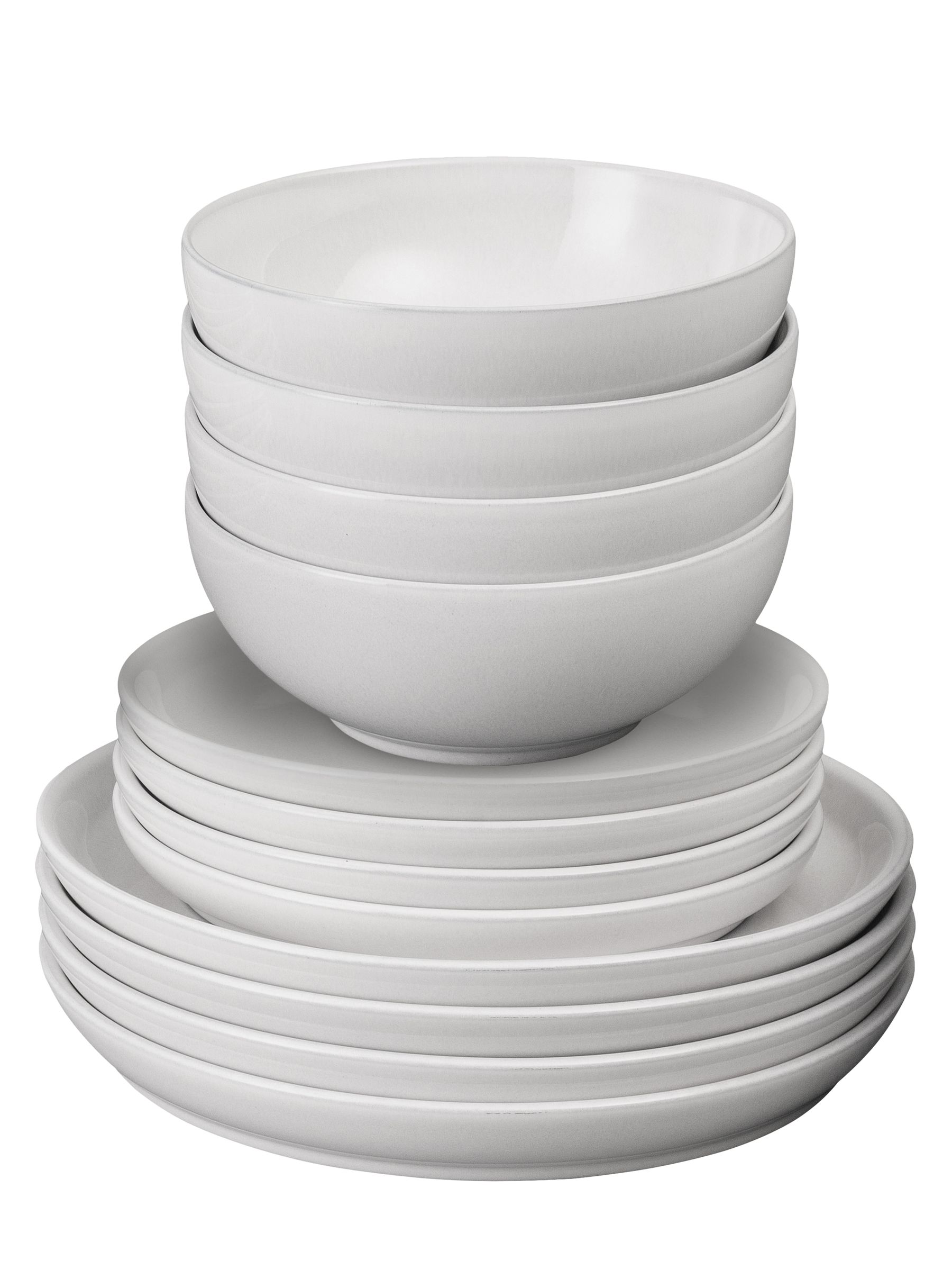 Buy Denby White Elements Coupe 12 Piece Dinnerware Set from the Next UK ...