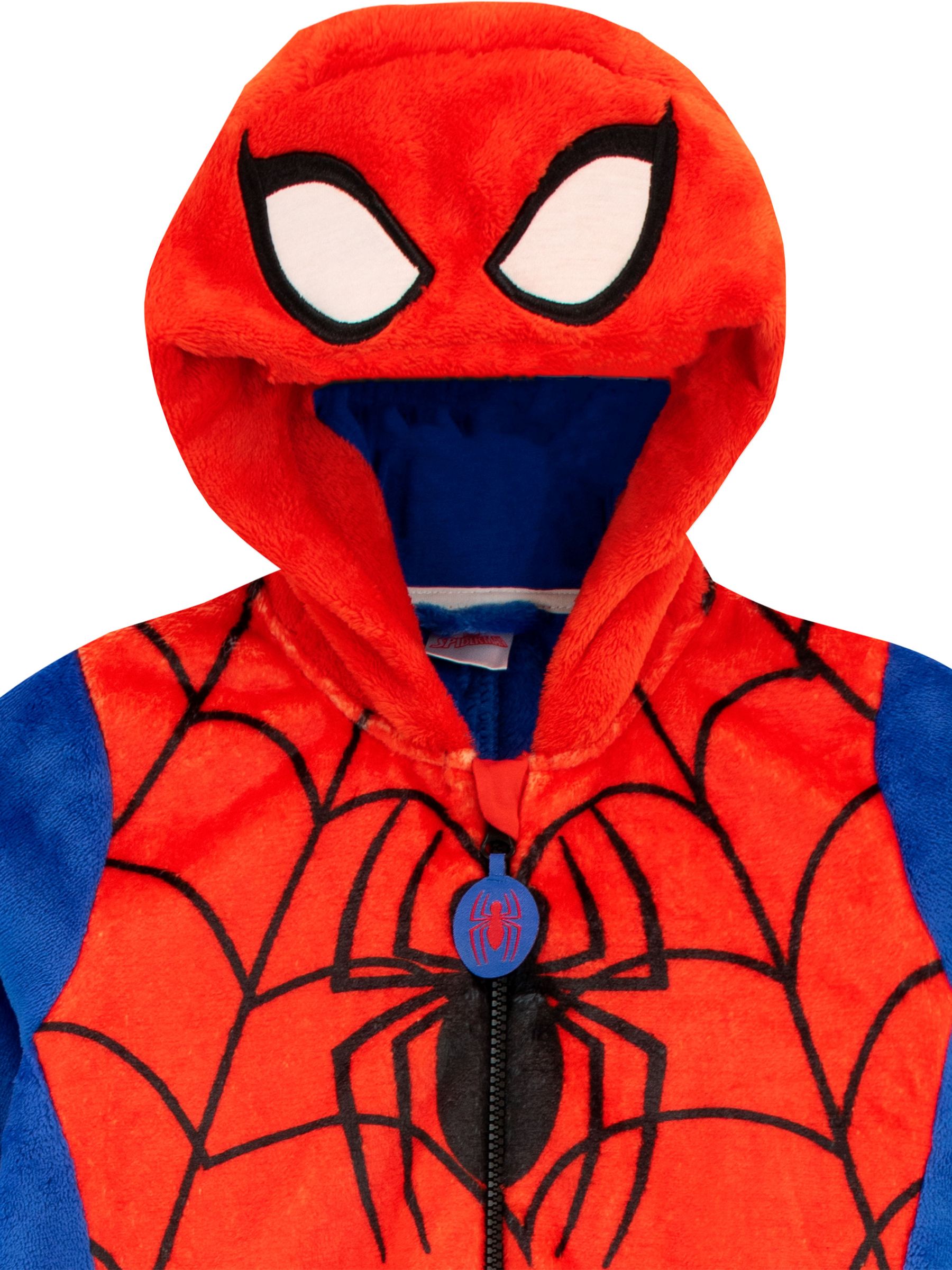 Buy Character Red Marvel Spiderman Hooded Fleece All In One from the ...