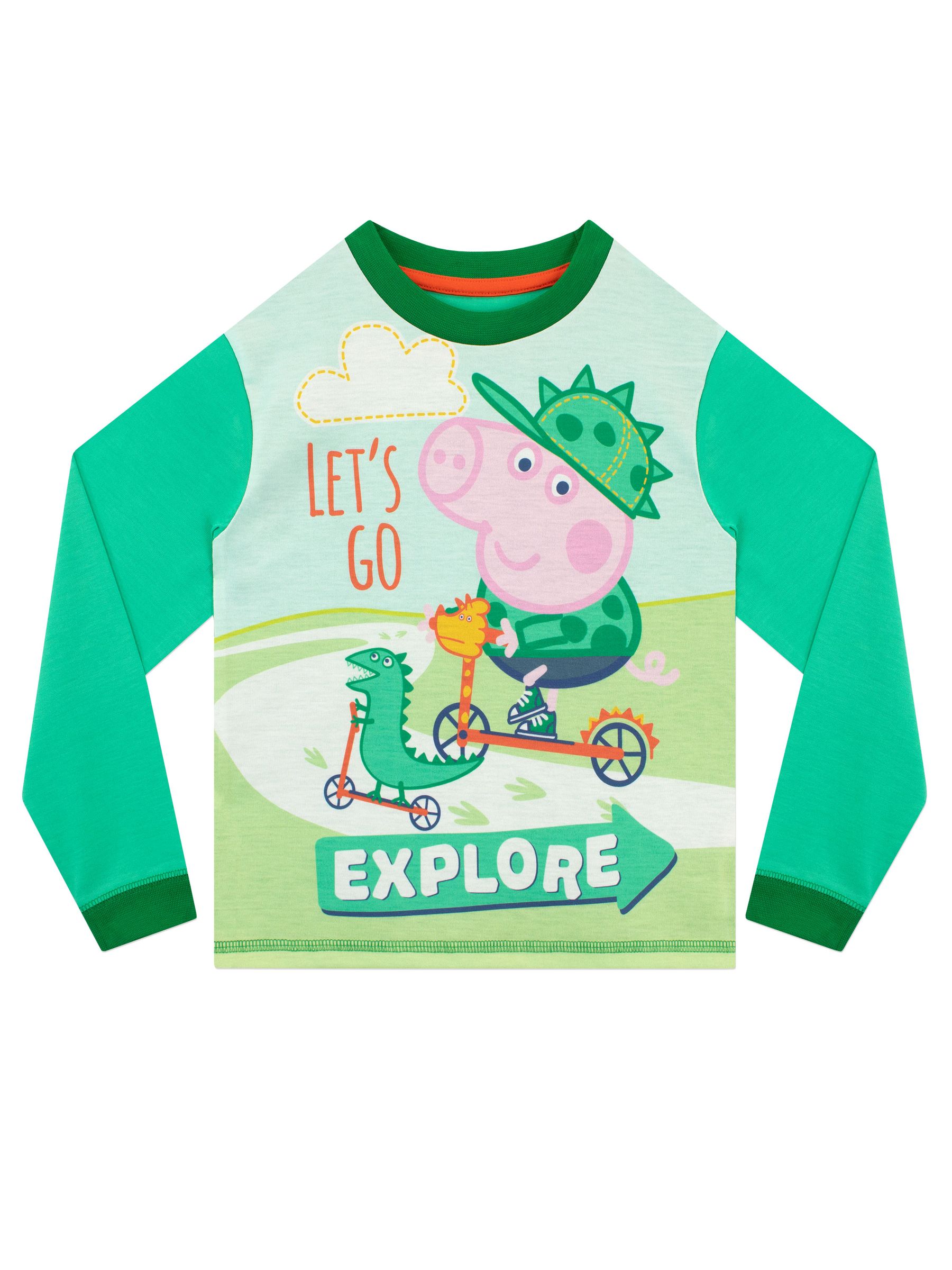 Buy Character Green George Pig Kids George Pig Pyjamas - Snuggle Fit ...