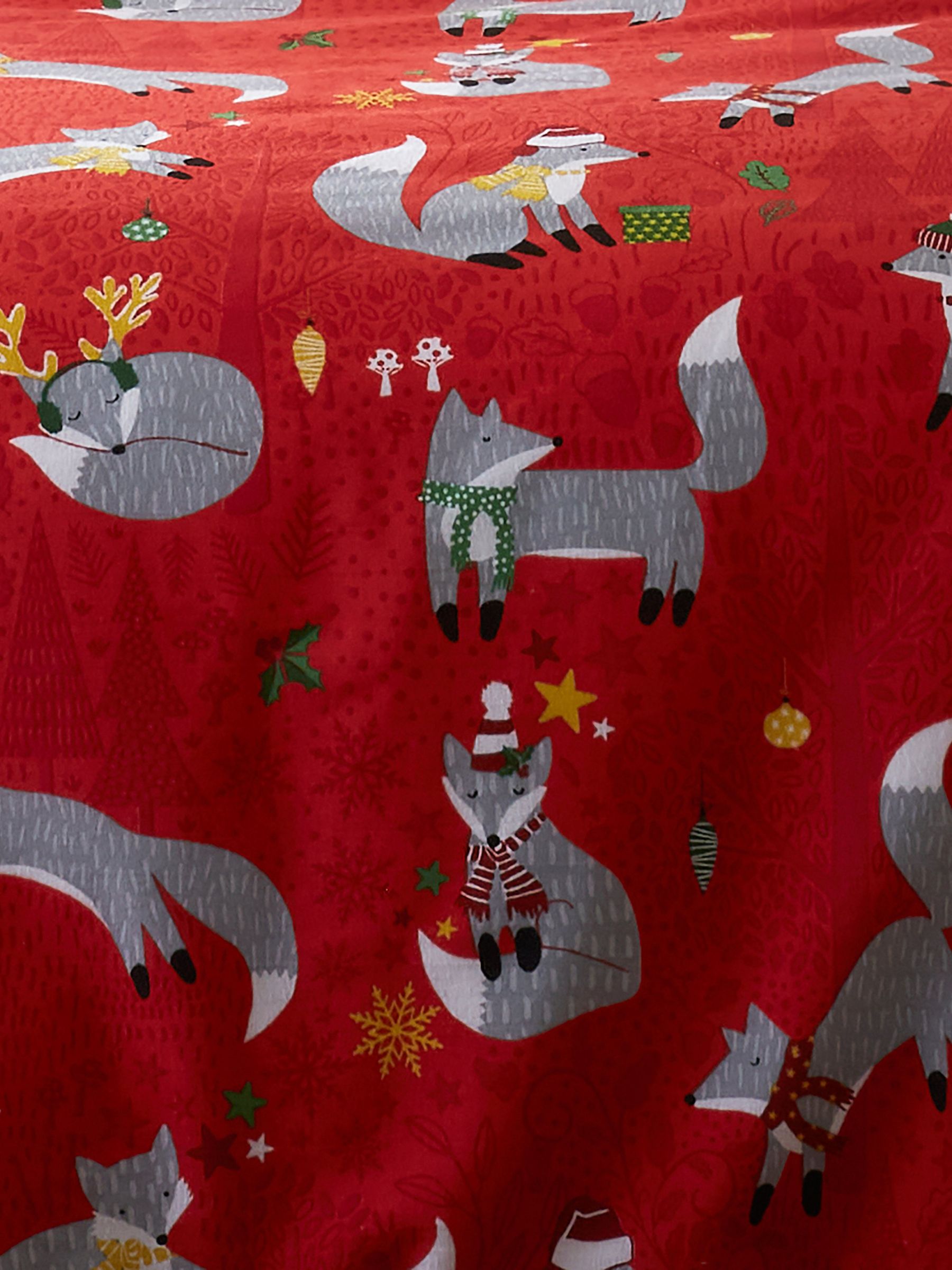 Buy Fusion Multi Foraging Fox Christmas Reversible Duvet Cover Set from ...