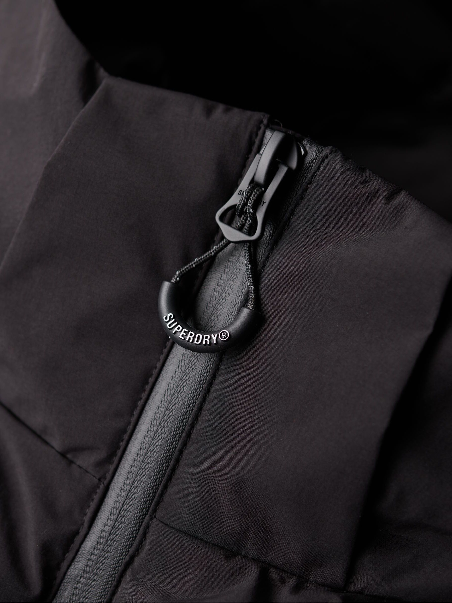 Buy Superdry Black Hooded Water-Repellent Boxy Puffer Jacket from the Next UK online shop