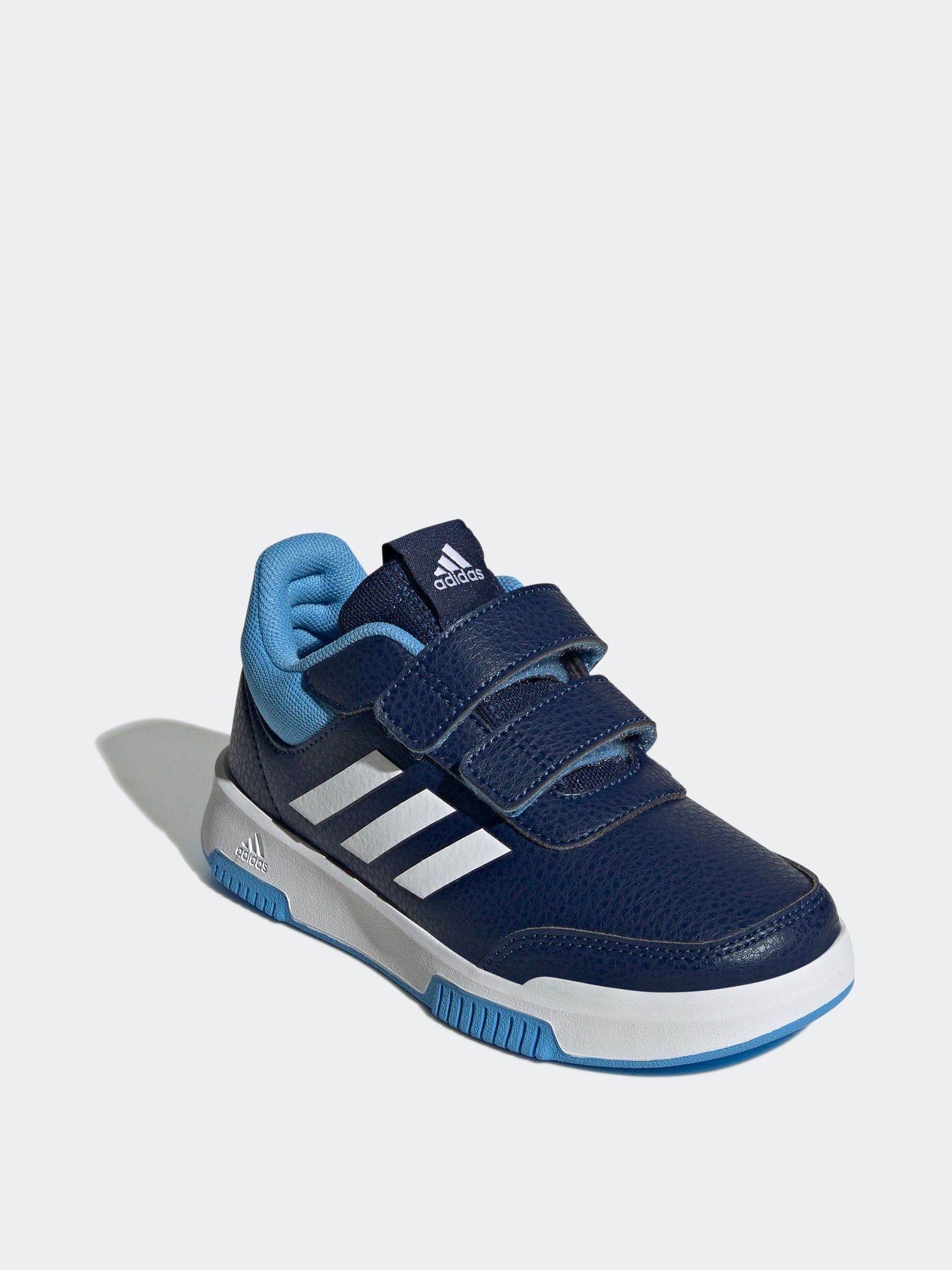 Buy adidas Navy/Blue/White Hook and Loop Tensaur Kids Trainers from ...
