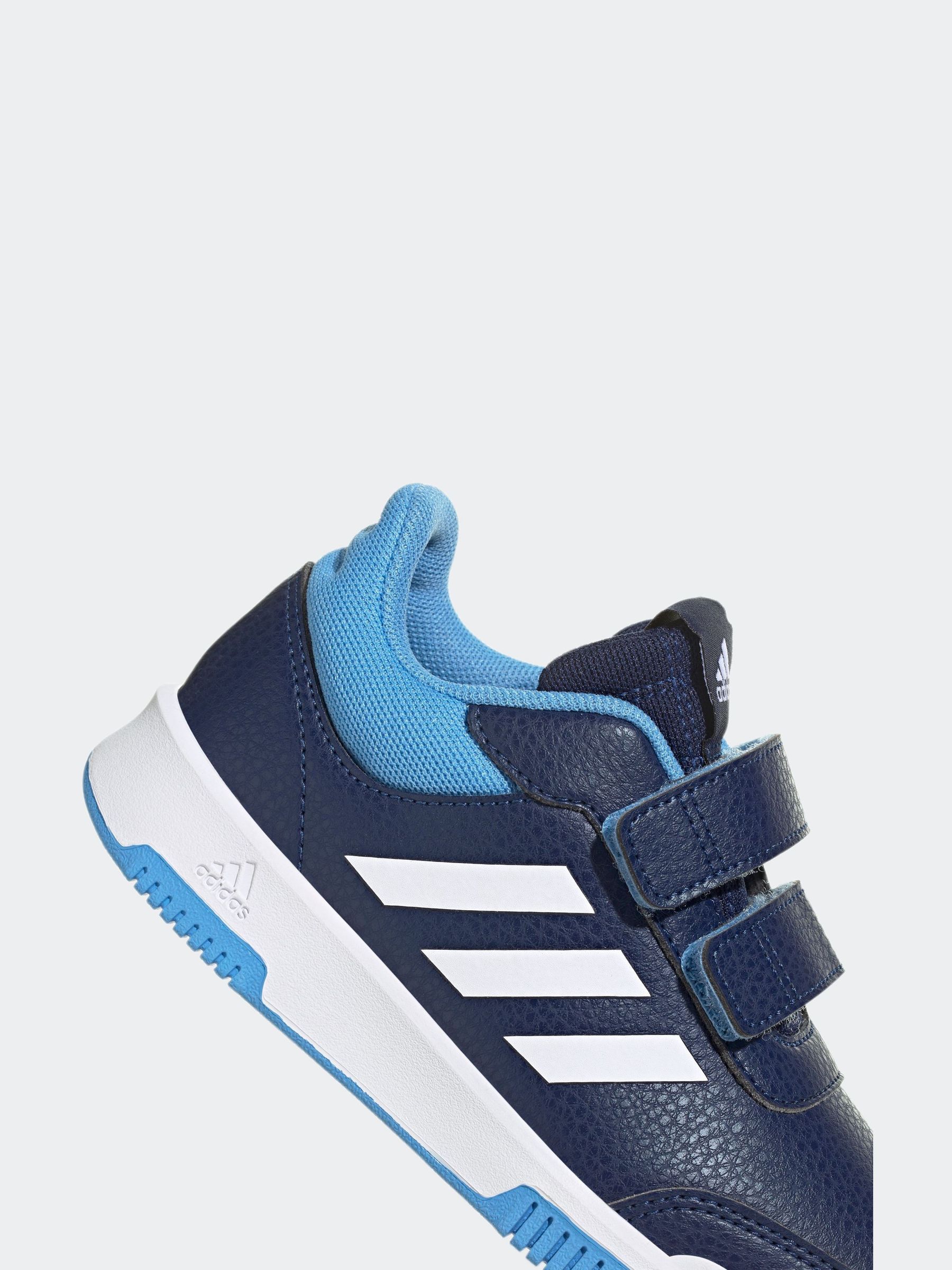 Buy adidas Navy/Blue/White Hook and Loop Tensaur Kids Trainers from the ...