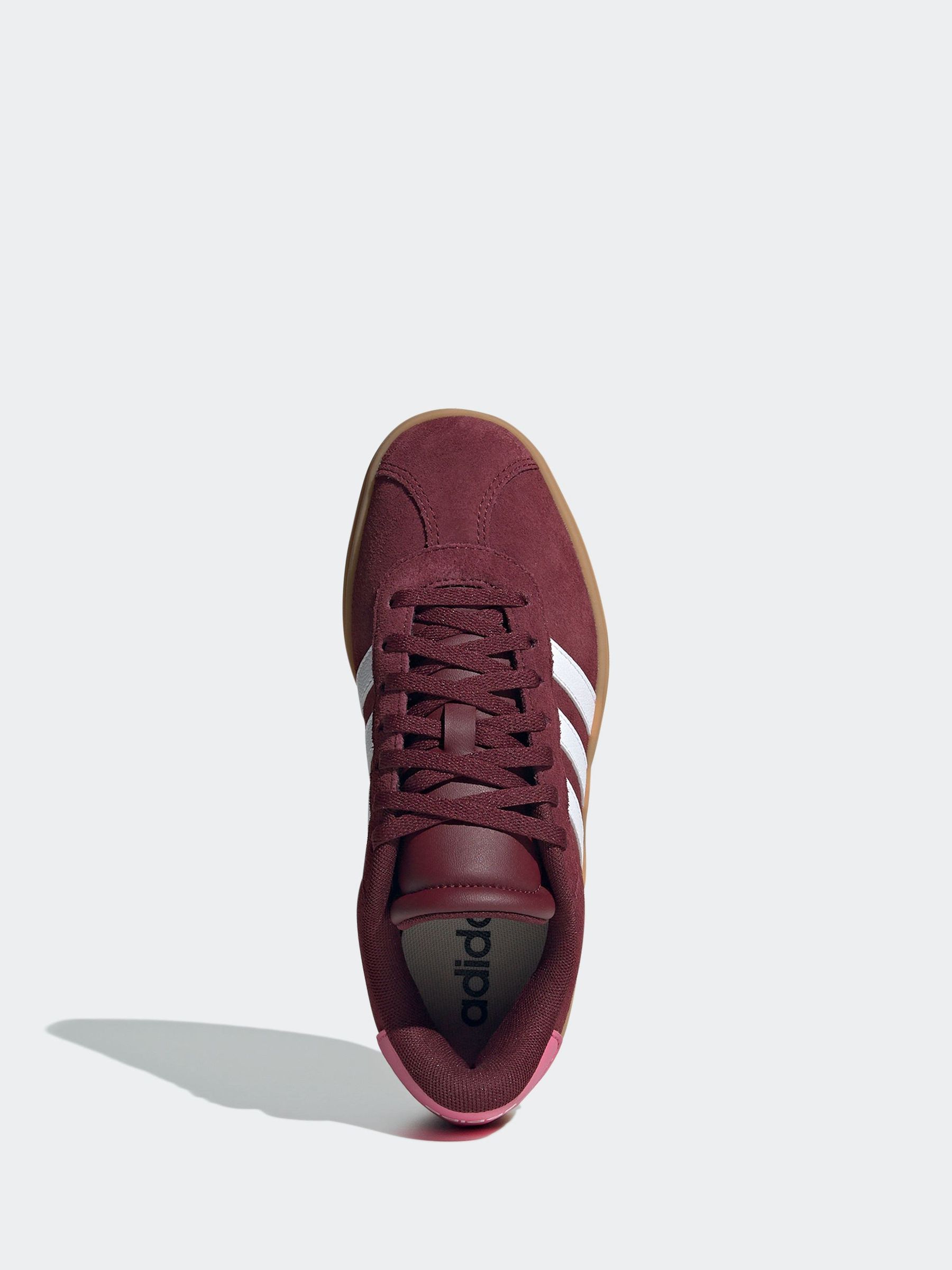 Buy adidas Burgundy Red VL Court Bold Lace Junior Trainers from the ...