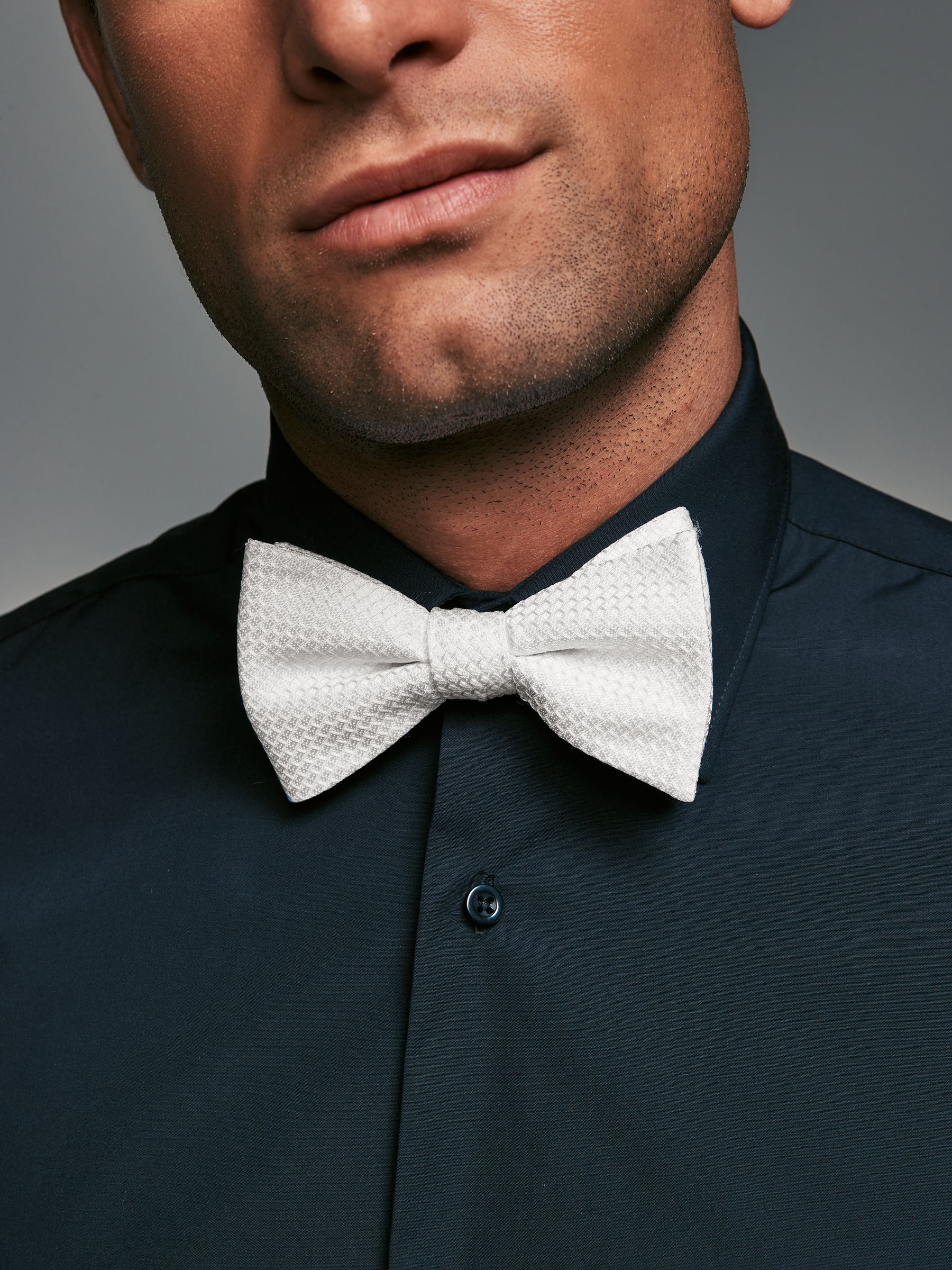 Buy White Textured Bow Tie from the Next UK online shop