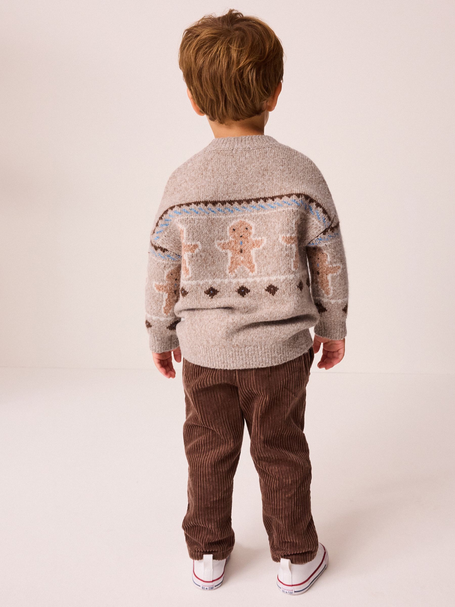 Buy Neutral Gingerbread Christmas Crew Neck Jumper (3mths-7yrs) from ...