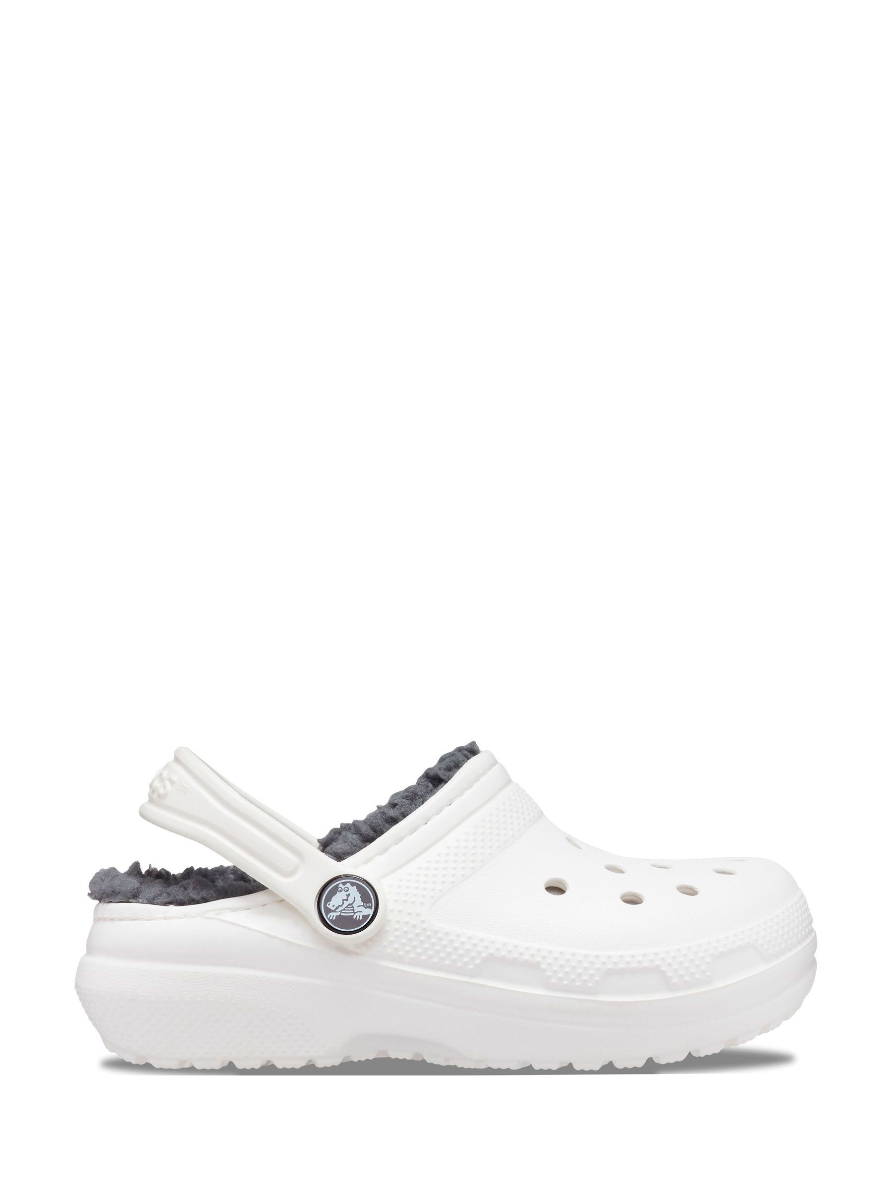Buy Crocs White Fluffy Kids Lined Clogs from the Next UK online shop