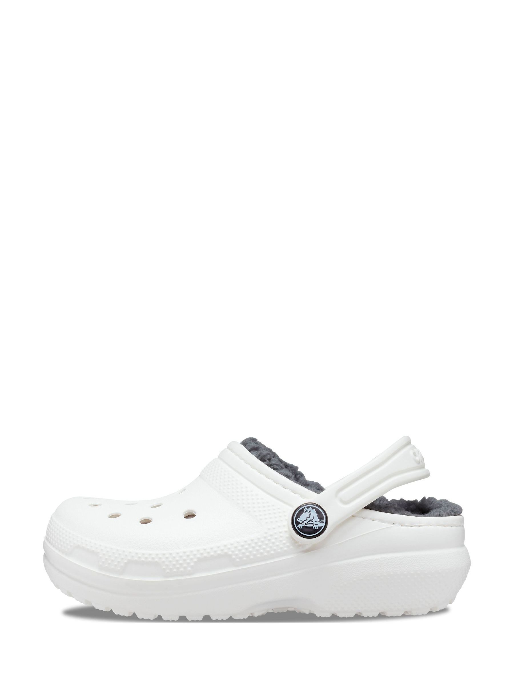 Buy Crocs White Fluffy Kids Lined Clogs from the Next UK online shop