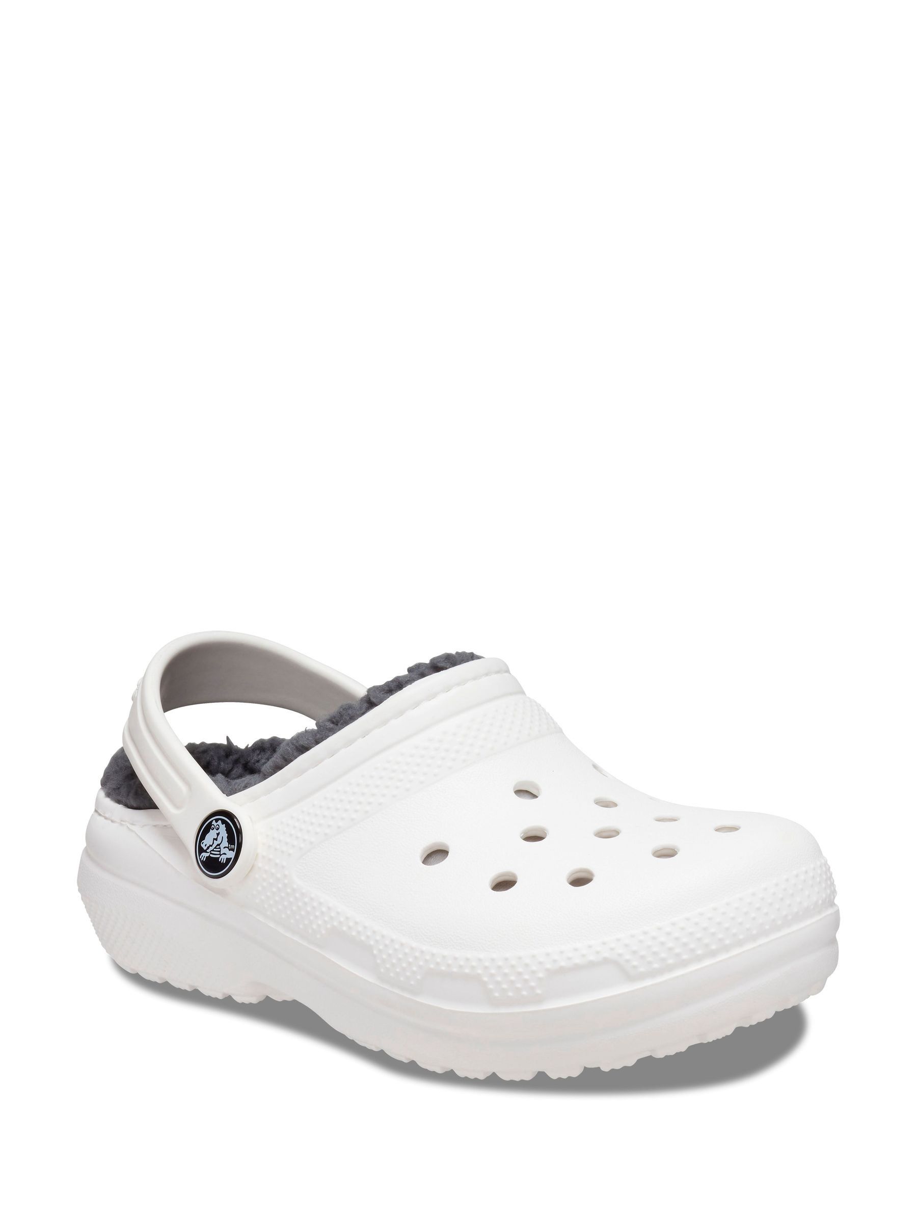 Buy Crocs White Fluffy Kids Lined Clogs from the Next UK online shop