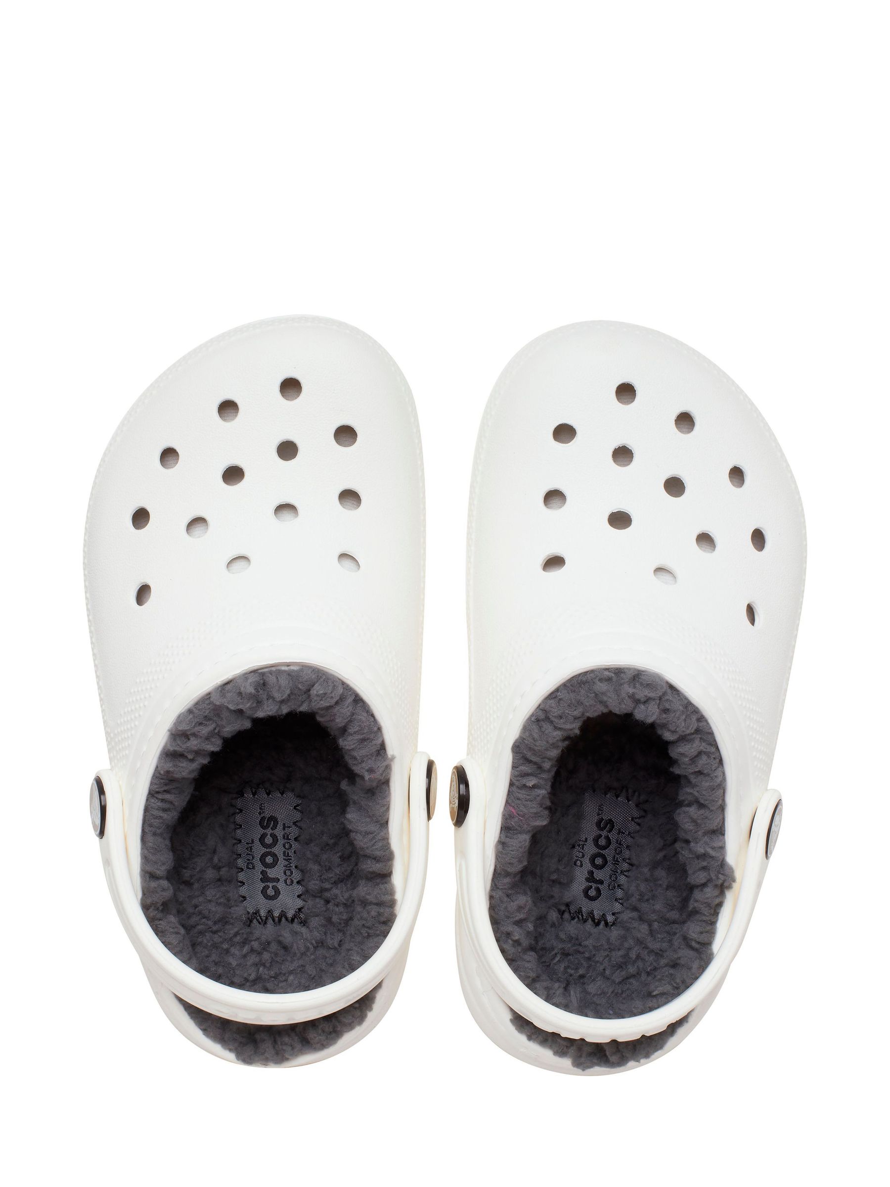 Buy Crocs White Fluffy Kids Lined Clogs from the Next UK online shop