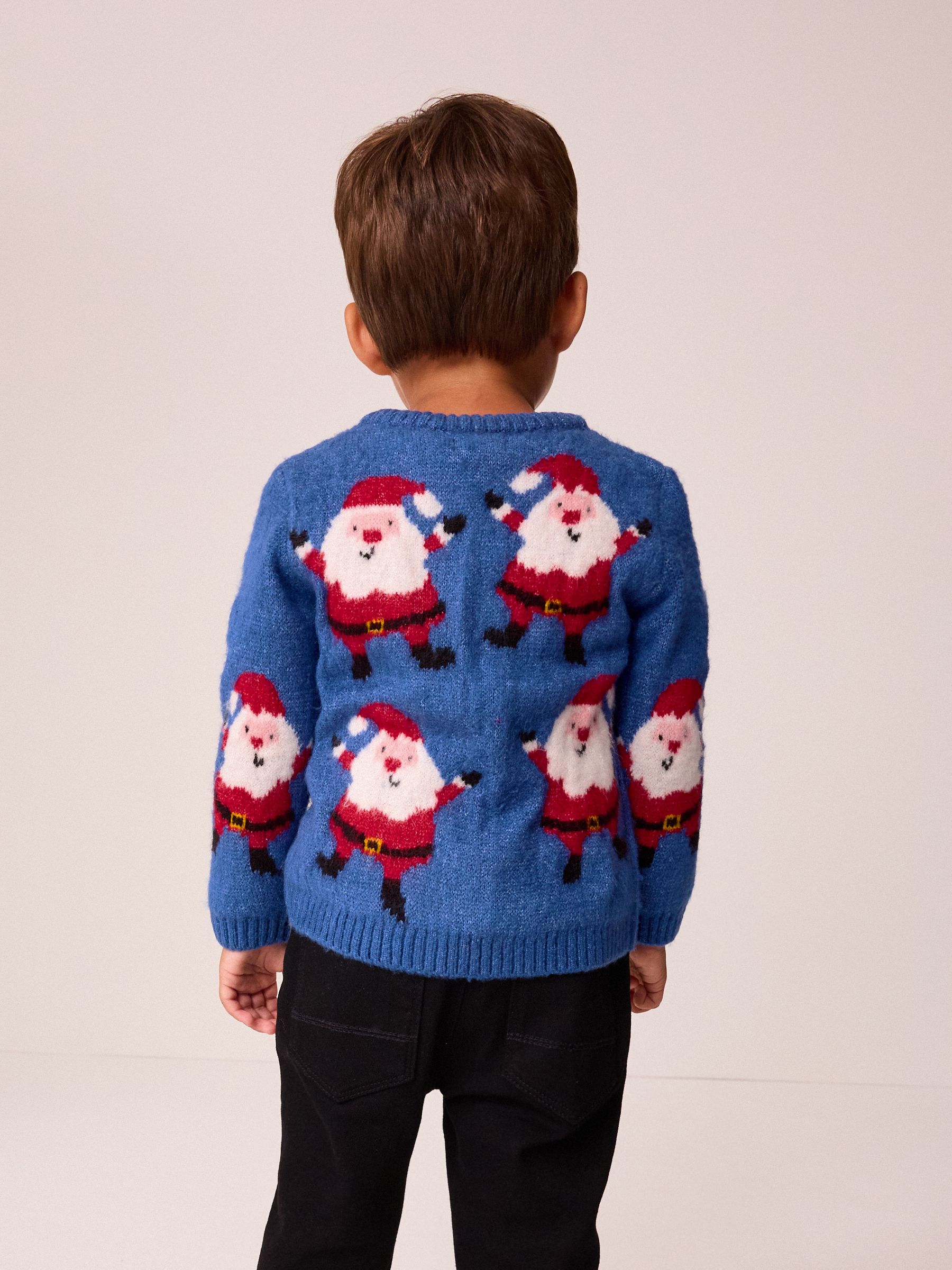 Buy Blue Santa Christmas Crew Neck Jumper (3mths-7yrs) from the Next UK ...