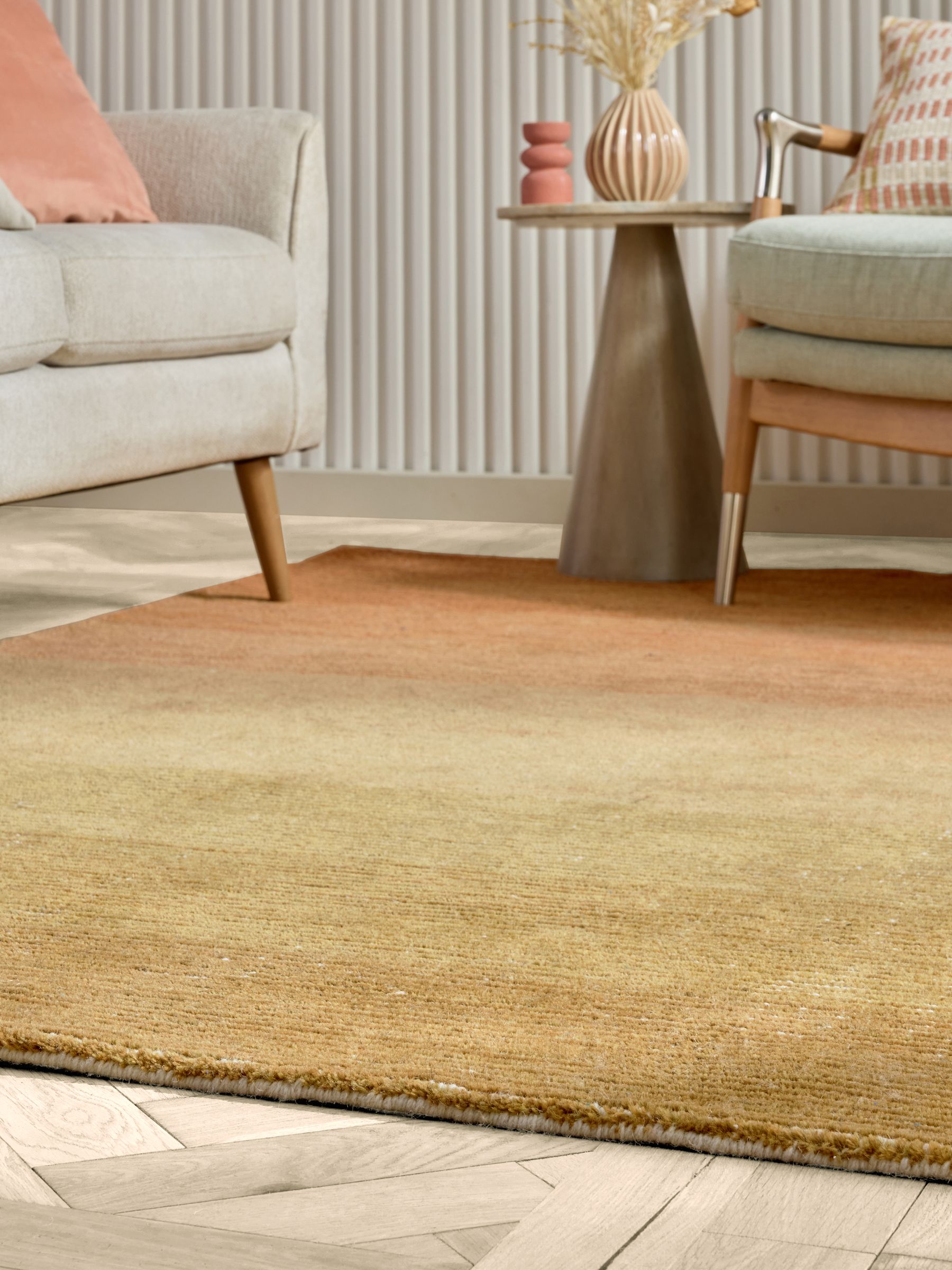 Buy Green/Orange Ezra Striped Rug from the Next UK online shop