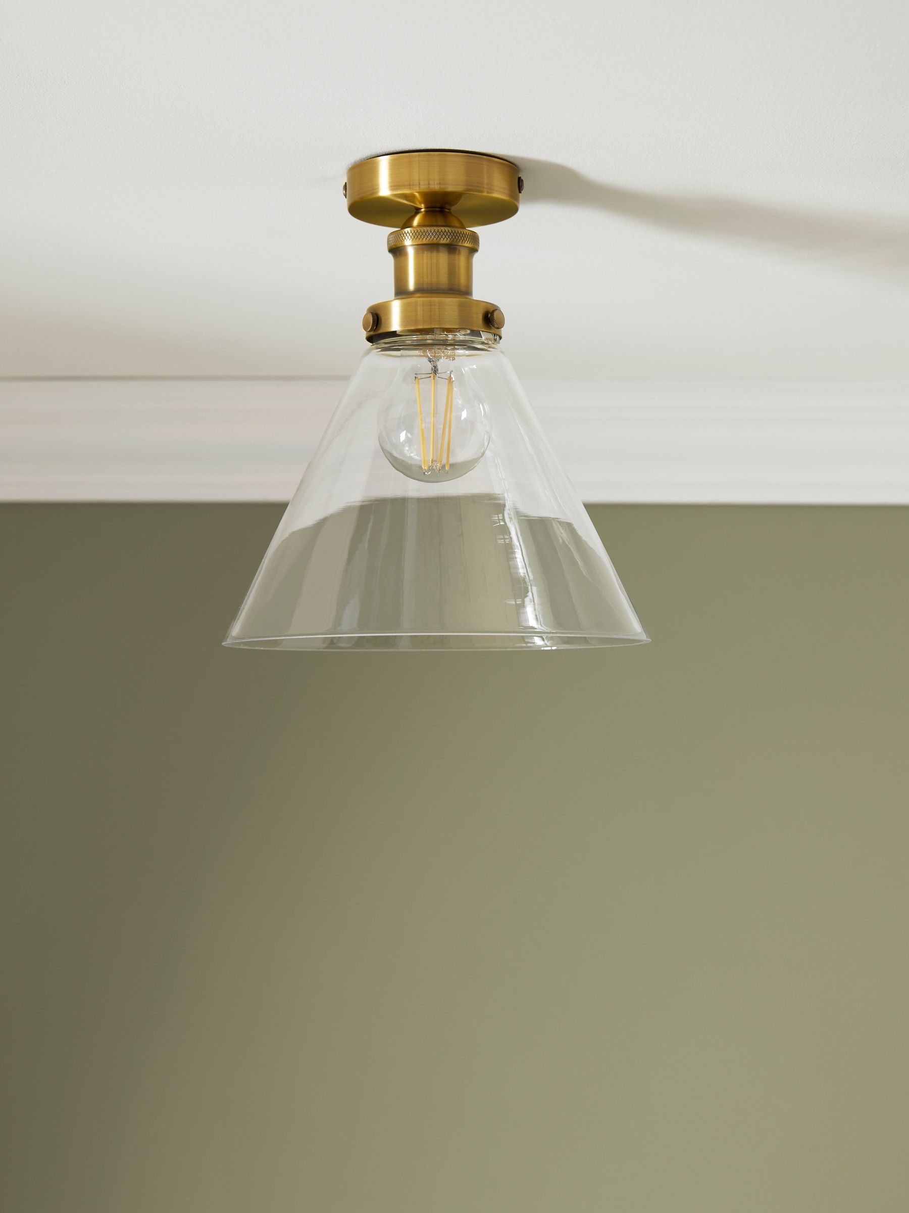 Buy Laura Ashley Brass Isaac Flush Ceiling Fitting Ceiling Light from ...