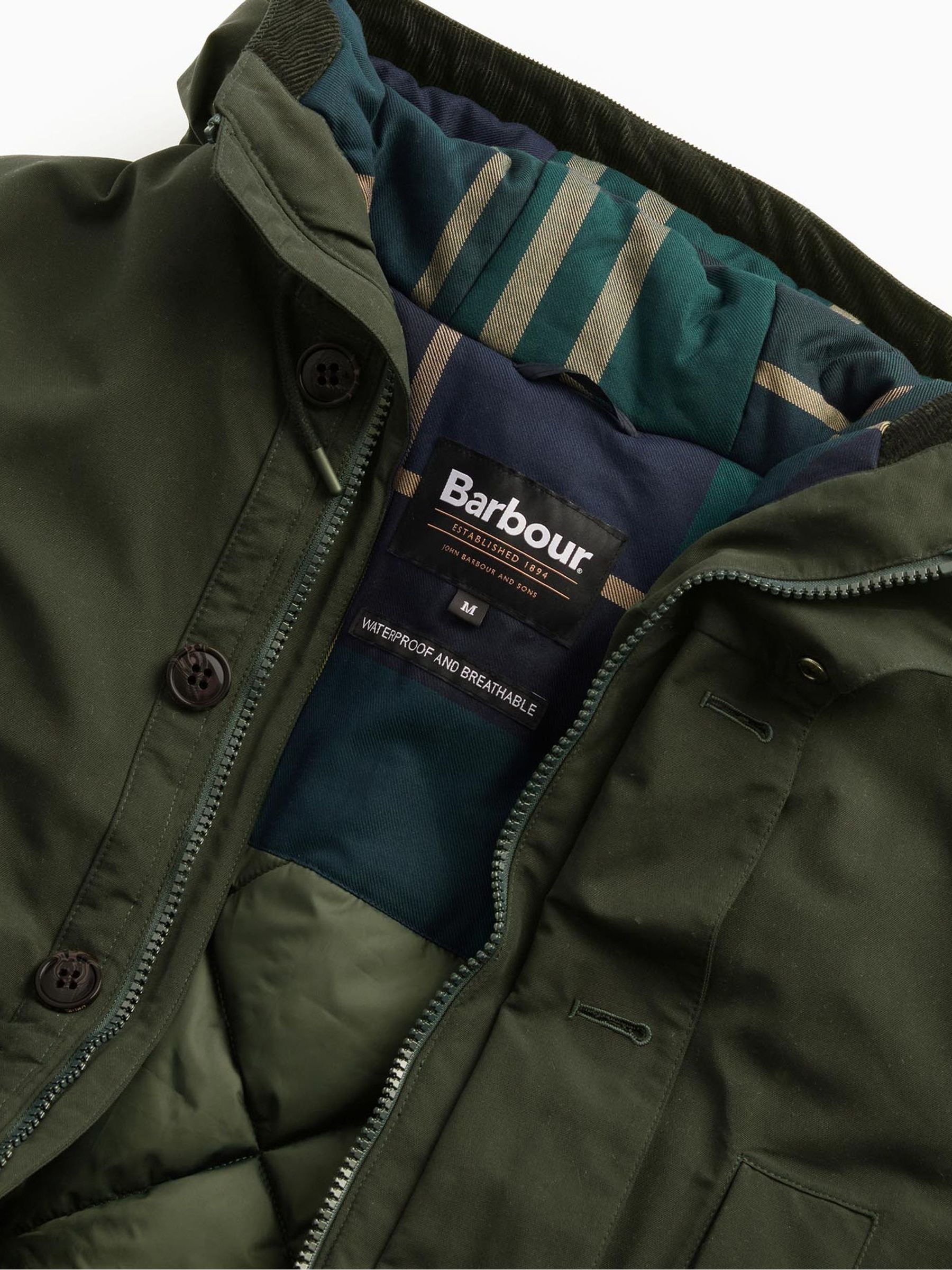 Buy Barbour® Green Waterproof Beaufort Parka Jacket from the Next UK ...