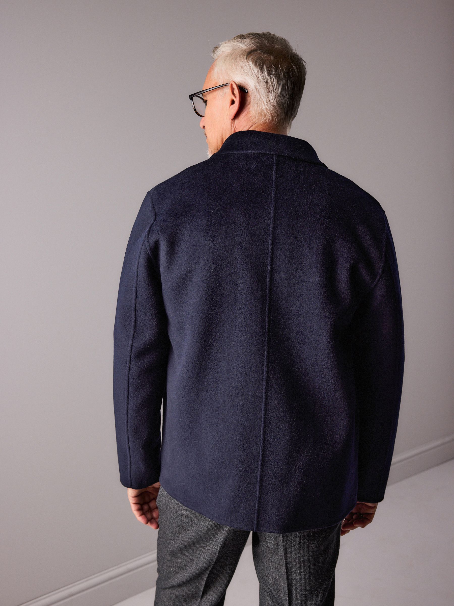 Buy Navy Blue Premium Soft Touch Wool Rich Shacket from Next Japan