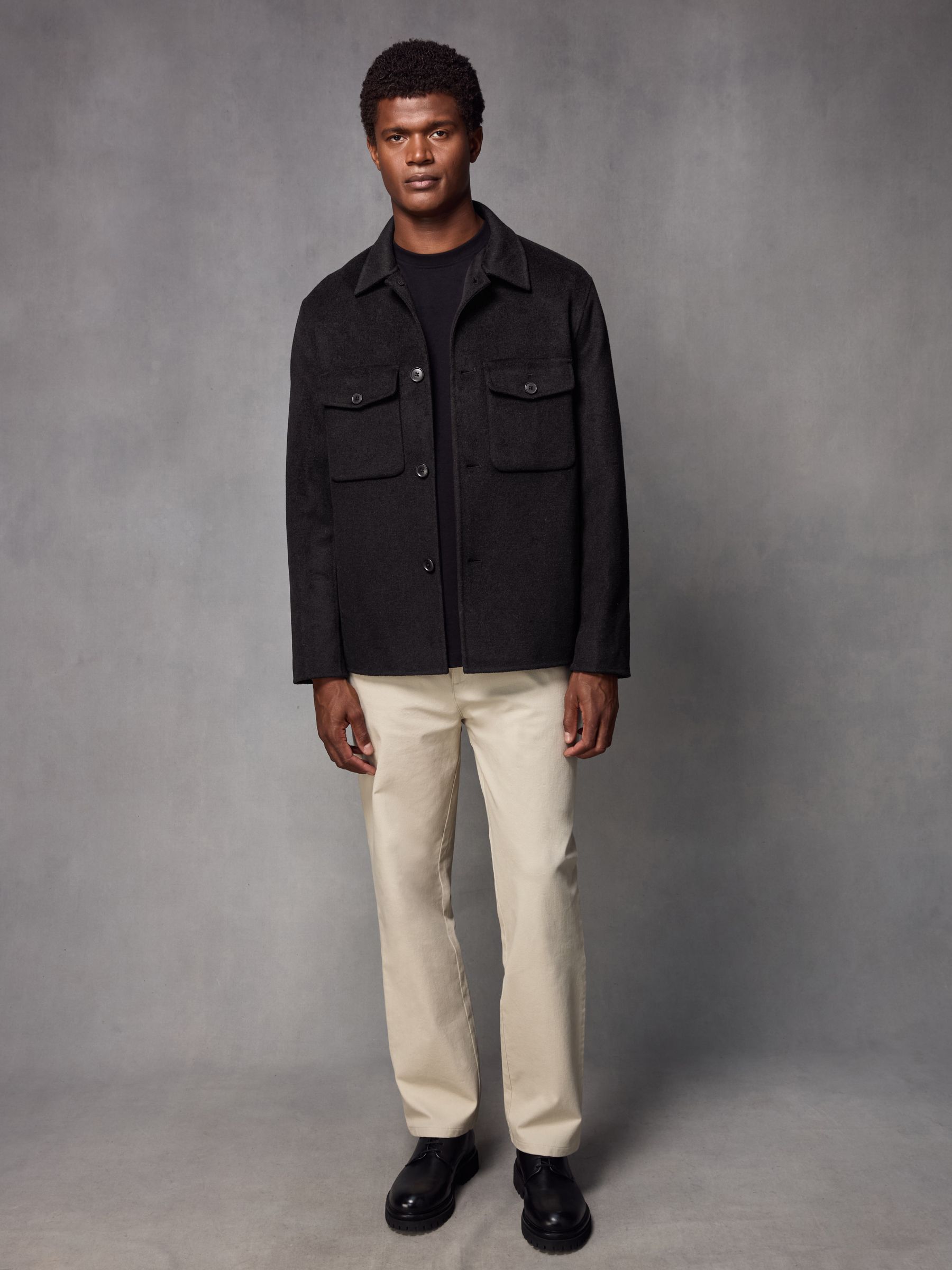 Buy Black Premium Soft Touch Wool Rich Shacket from the Next UK online shop