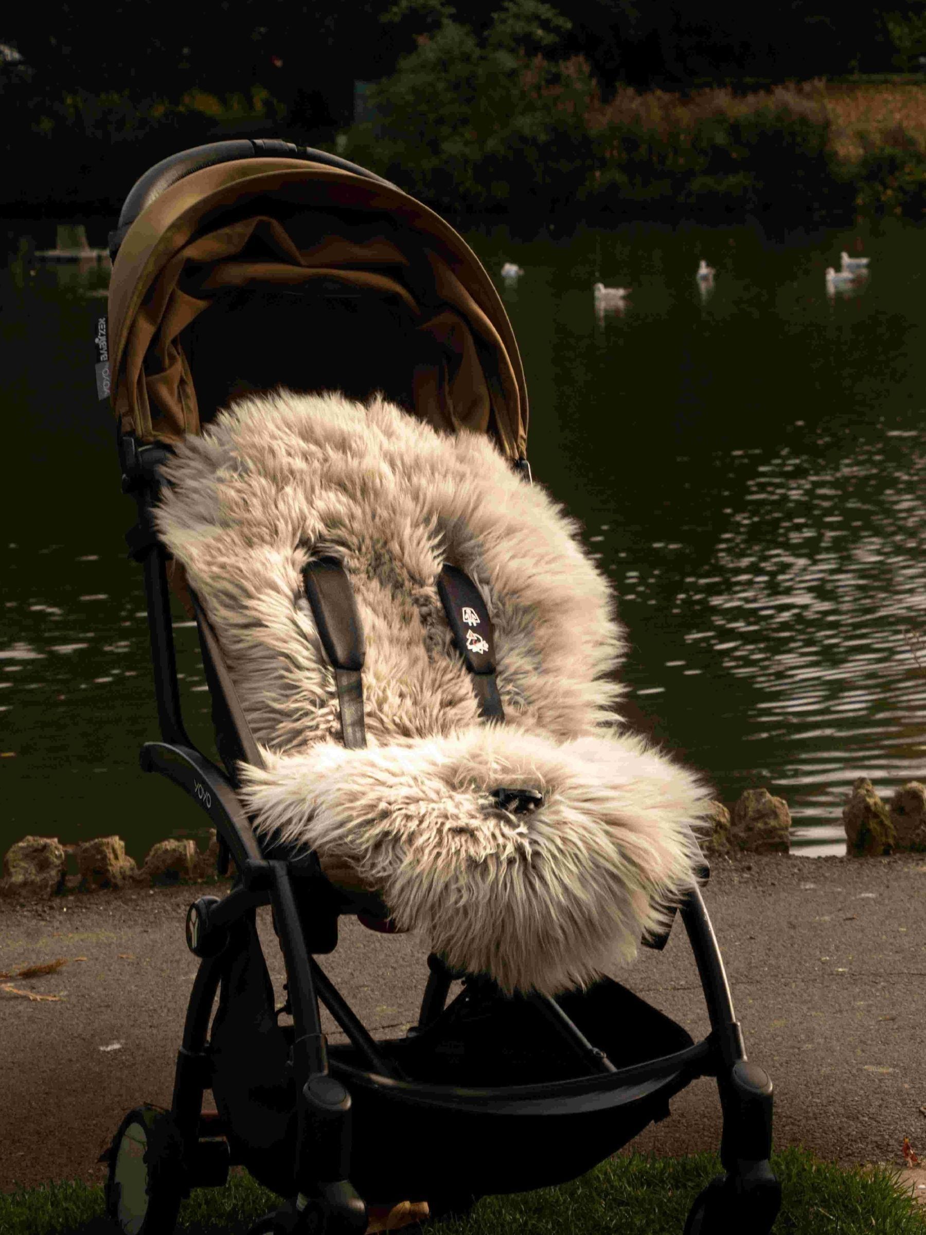 Buy Naturally Sheepskins Grey Baby Deluxe Sheepskin Pram Liner from ...