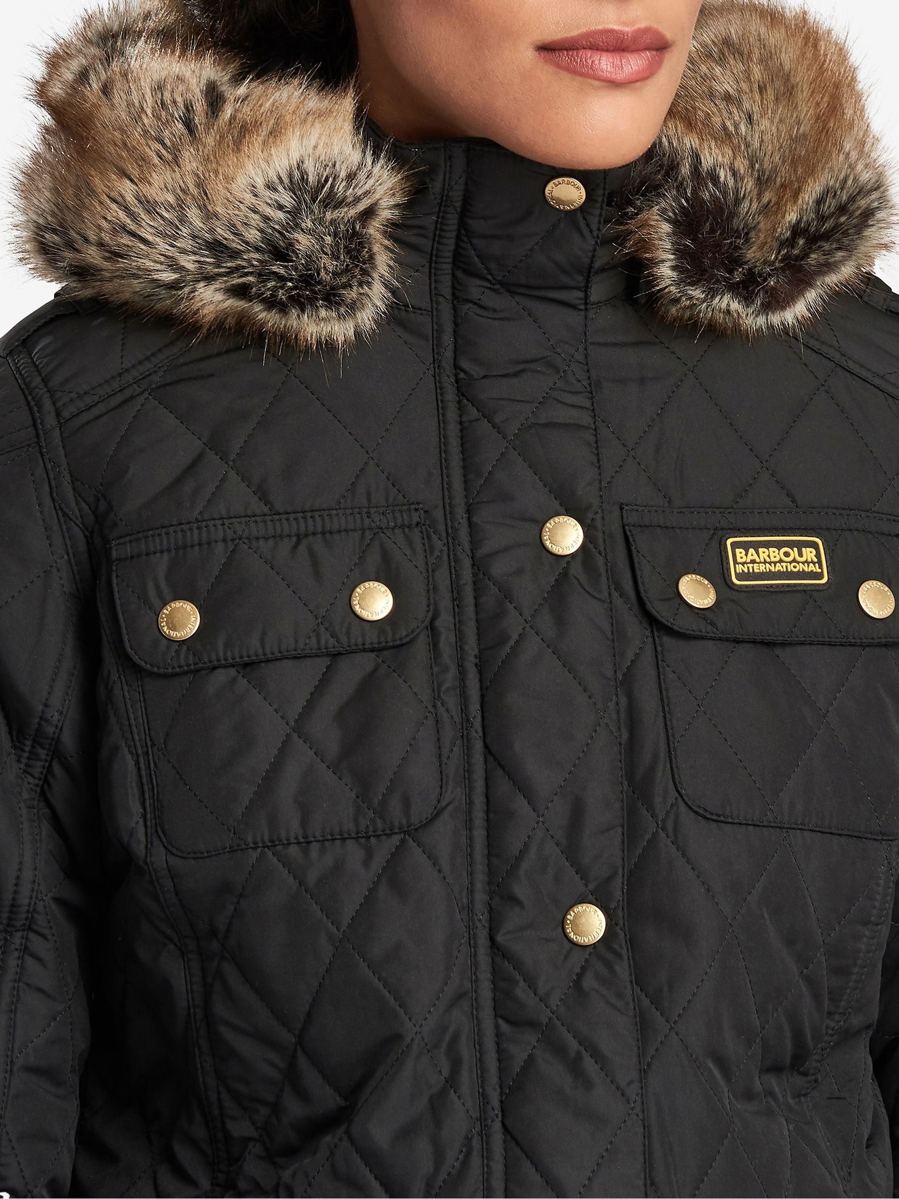 Barbour international enduro quilted hooded jacket store
