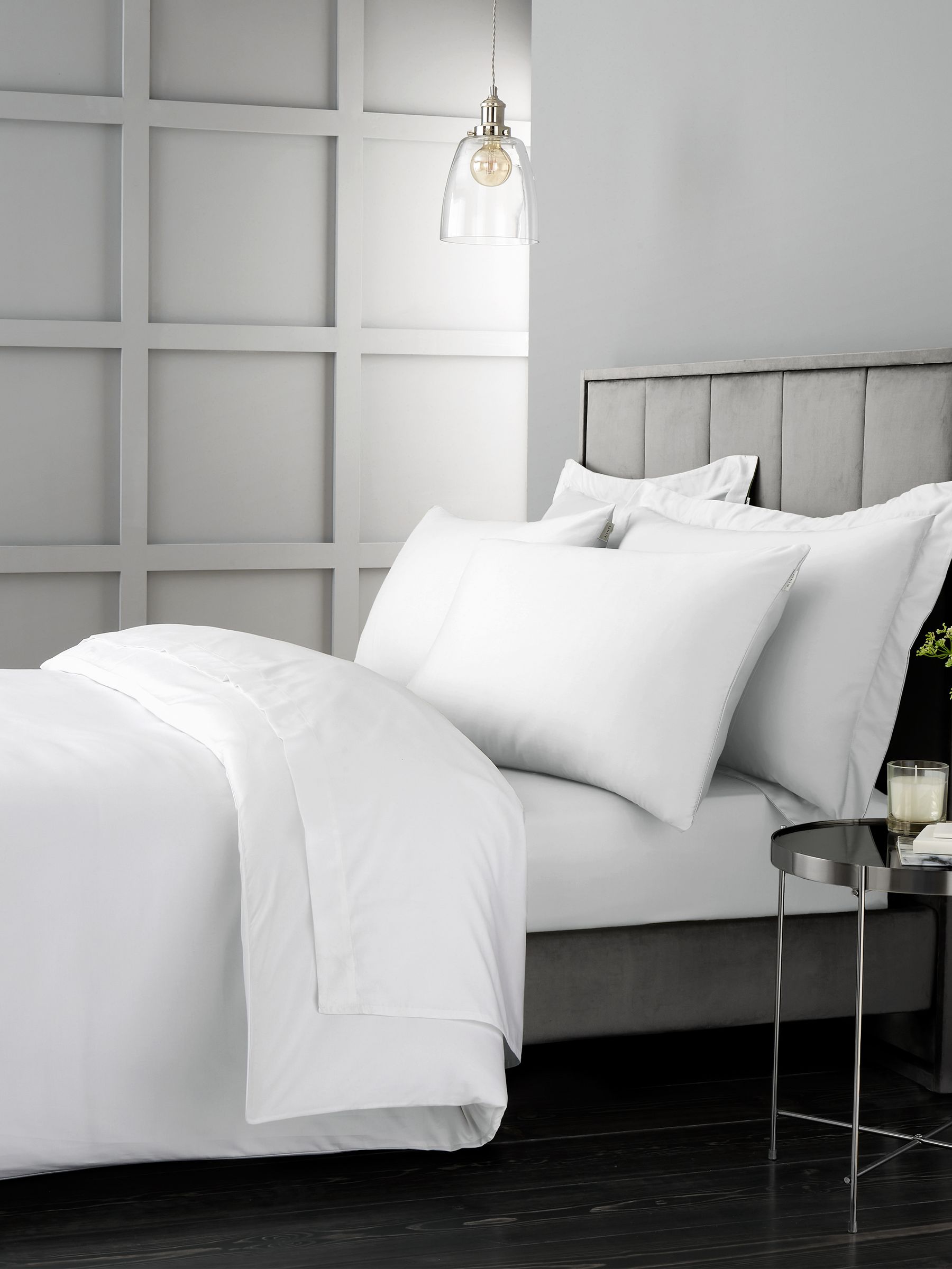 Buy Bianca White 400 Thread Count 100% Cotton Sateen Fitted Sheet from ...