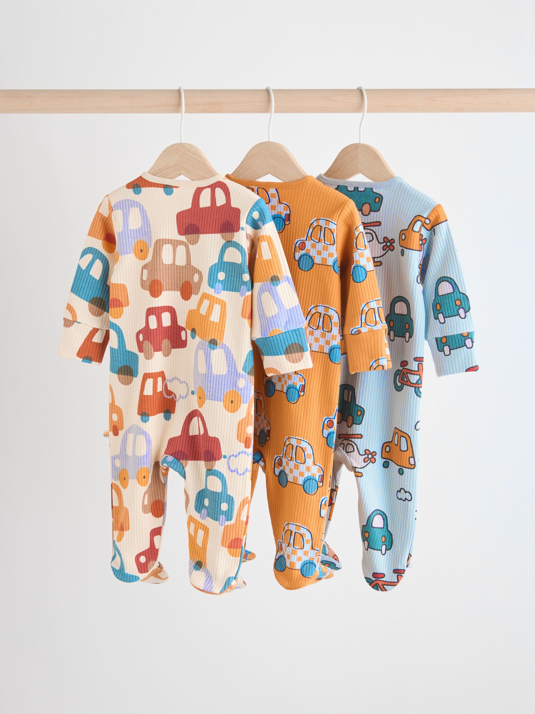 Buy Bright Baby 2 Way Zip Sleepsuits 3 Pack (0mths-2yrs) from Next ...