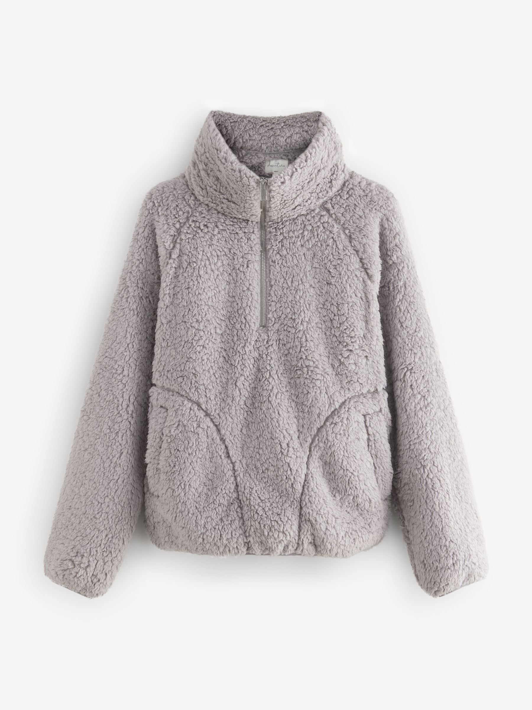 Buy Grey Borg Half Zip Jacket from the Next UK online shop