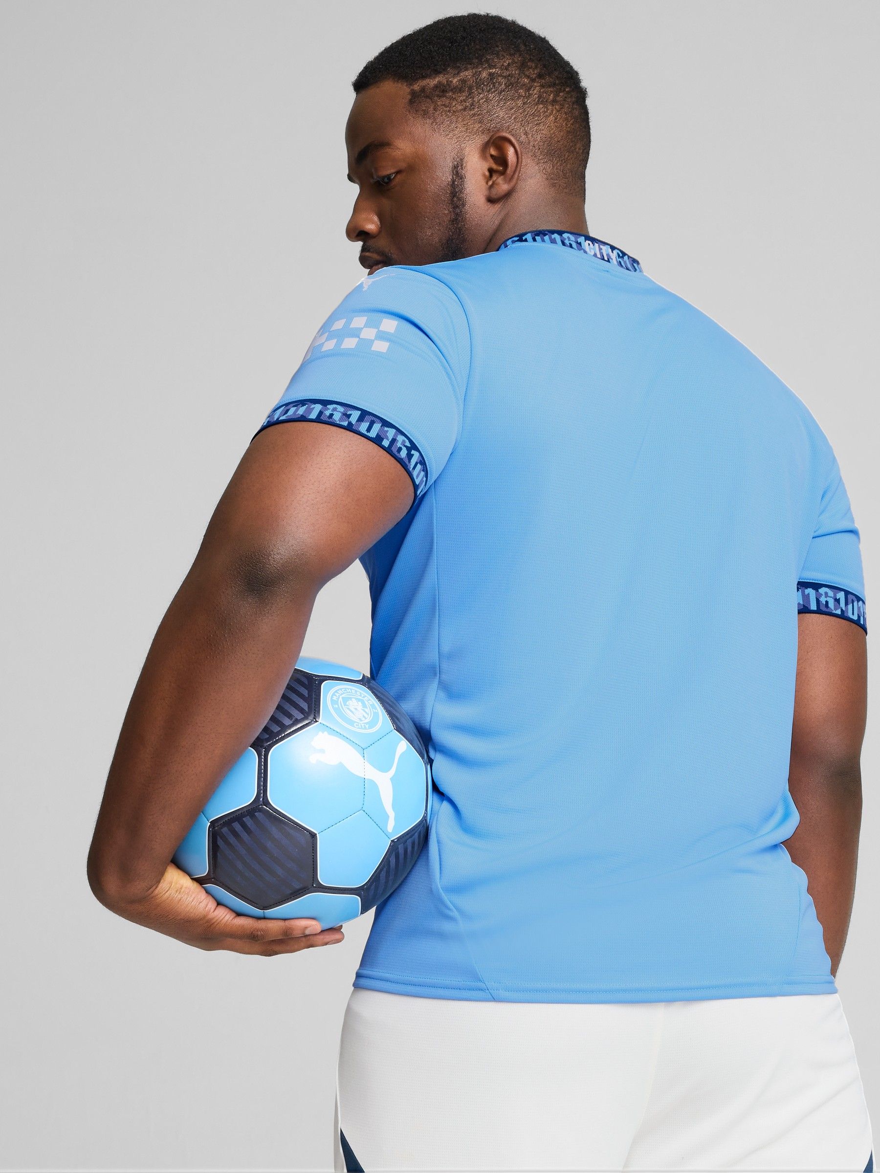 Buy Puma Light Blue Mens Manchester City Home 24/25 Football Shirt from ...